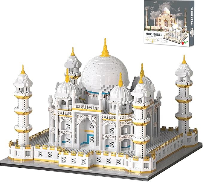 Amazon.com: APENGBAOL Architecture Taj Mahal Micro Mini Building Blocks ...