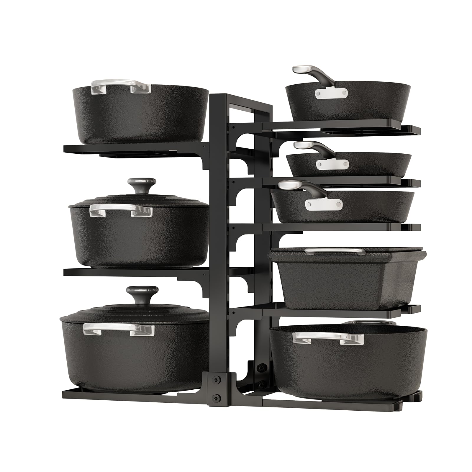 Amazon.com: Fovkdcvw Adjustable Pots and Pans Organizer Under Cabinet ...