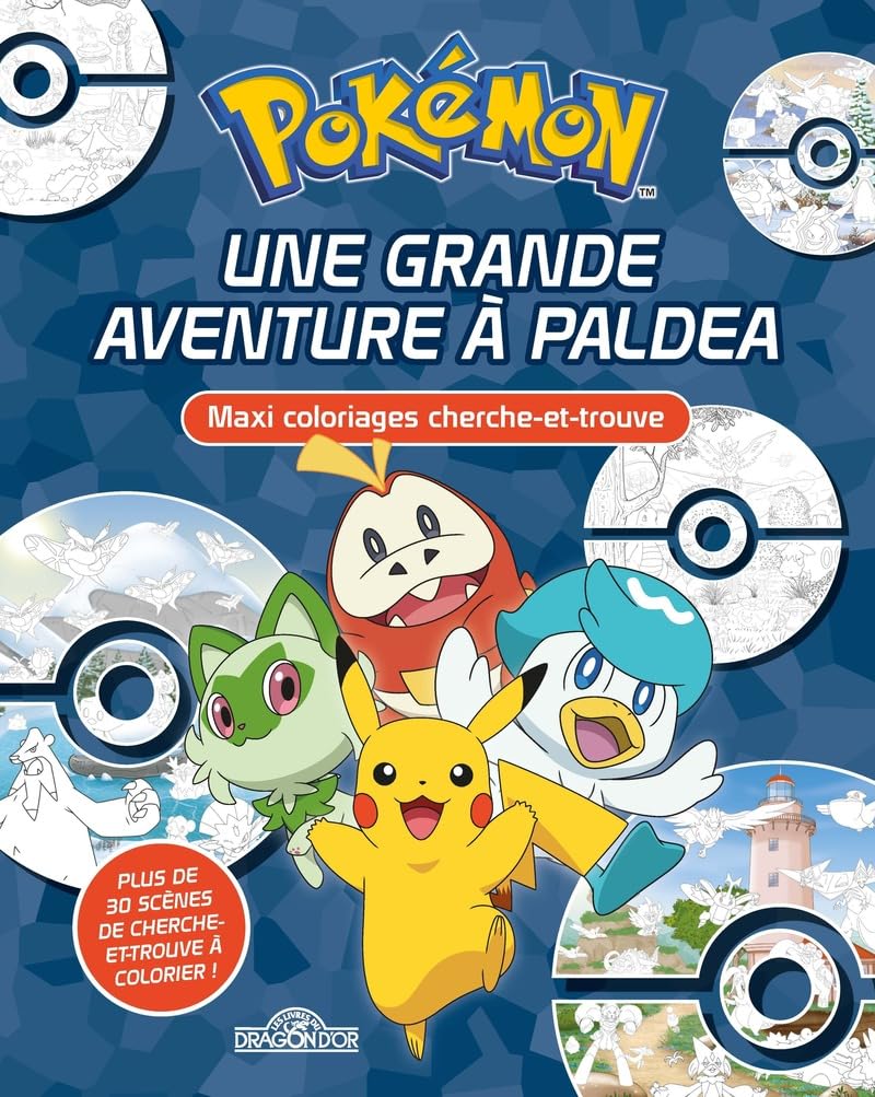 POKEMON MAXI COLORIAGES CHERCHE-ET-TROUVE UNE GRANDE AVENTURE A PALDEA ...