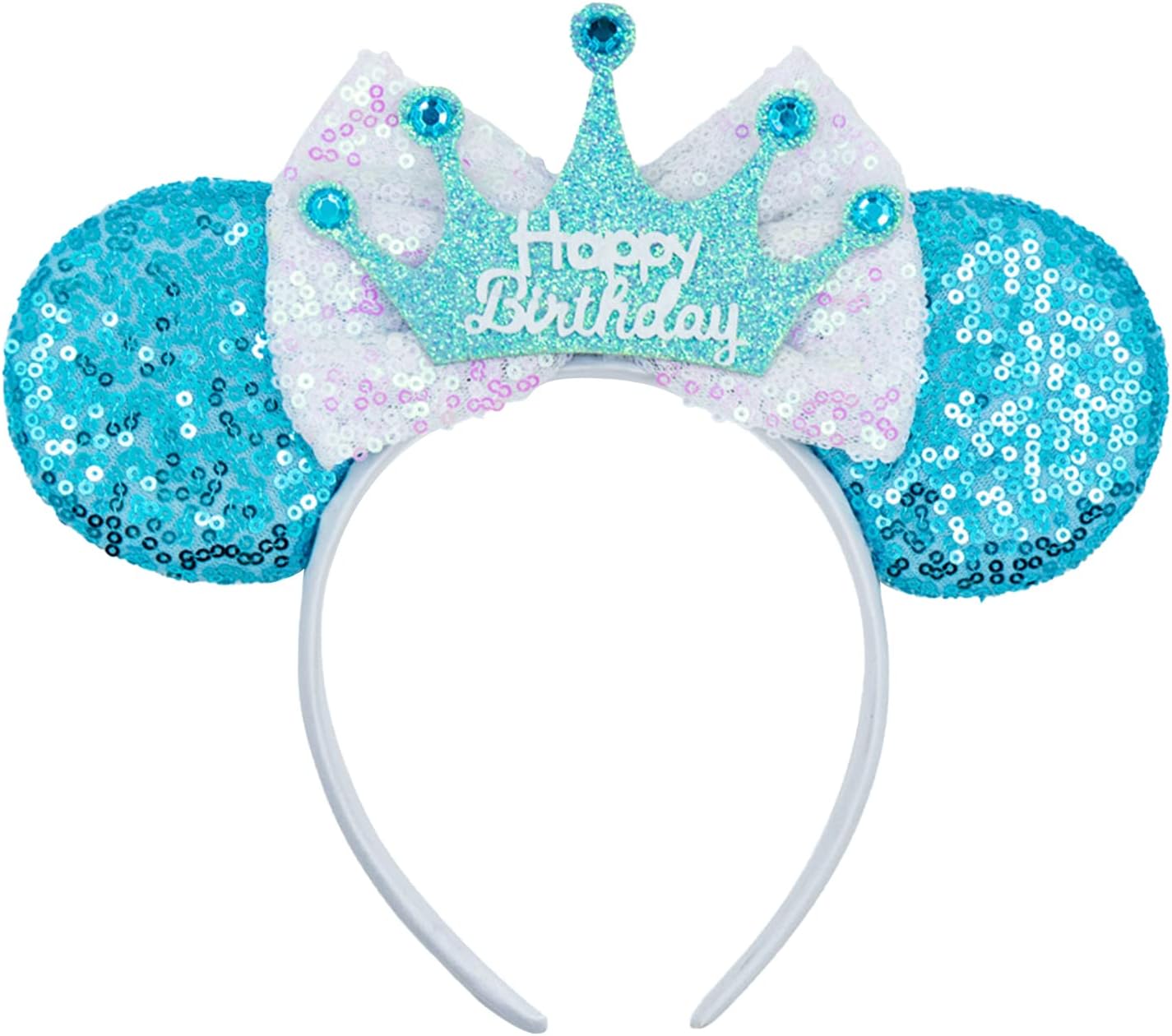 Amazon.com: CIVFCRT Mouse Ears Headbands-Shiny Bows Hairbands with ...