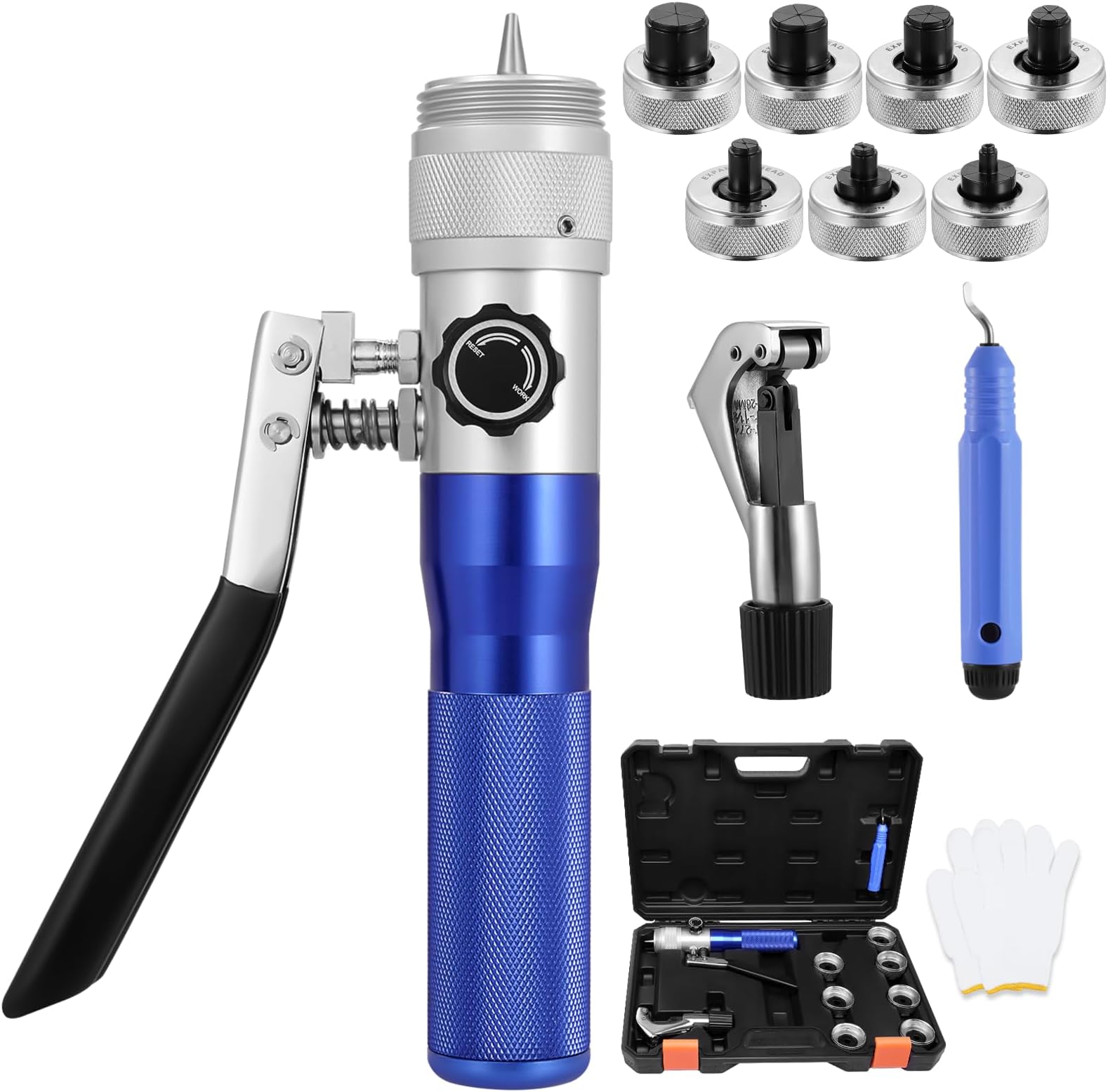 HVAC Hydraulic Tube Expander Compact Swaging Tool Kit with Tube Cutter ...