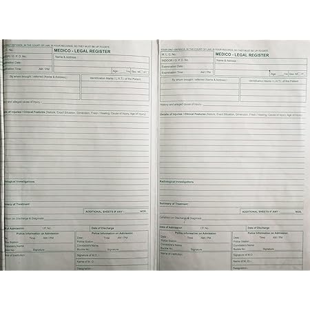 NABH MLC Register | Medico Legal Cases Register & MLC Reports/Notes ...