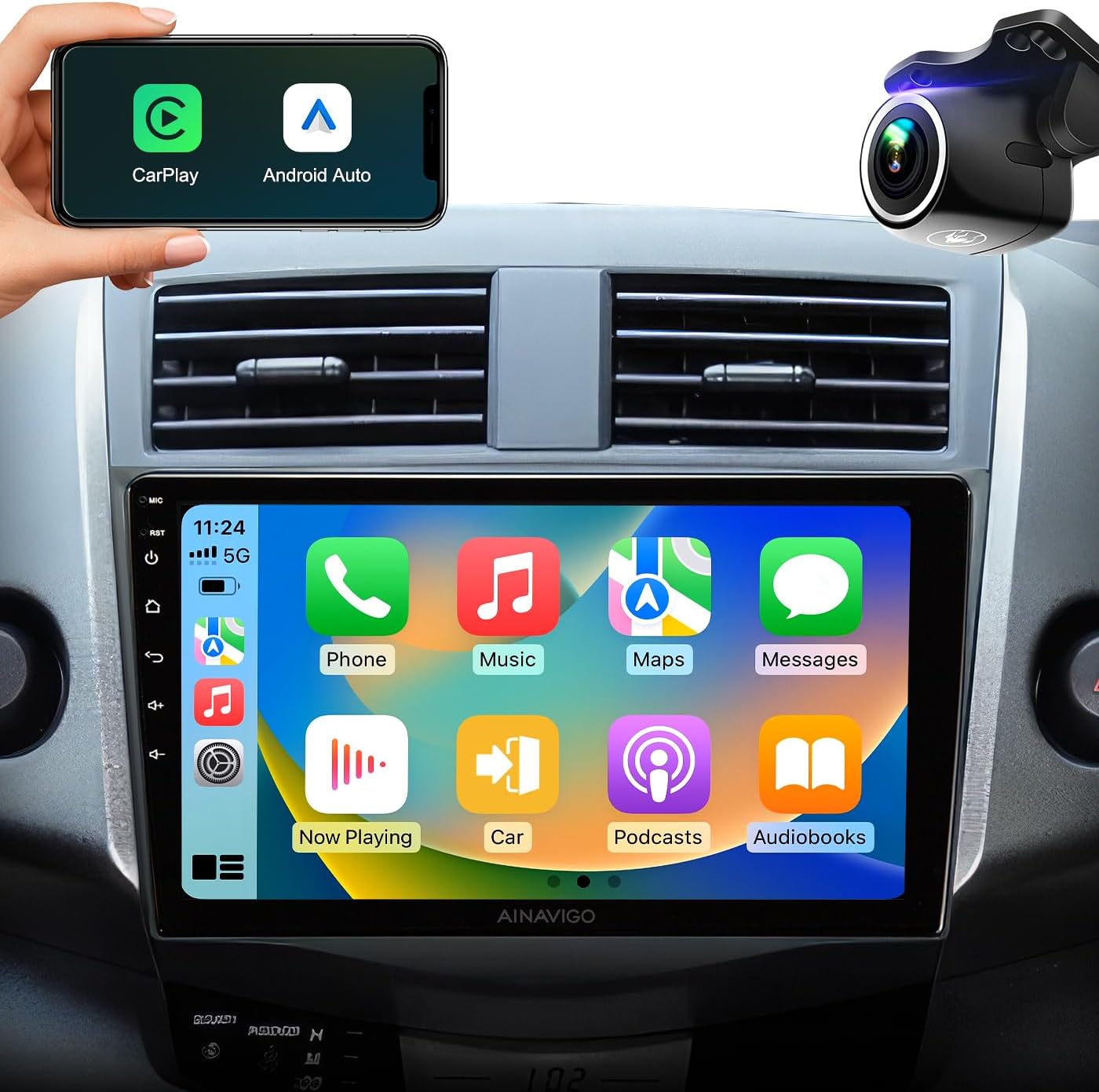 Amazon.com: 5G WiFi Android 12 Car Stereo Radio for Toyota RAV4 2006 ...