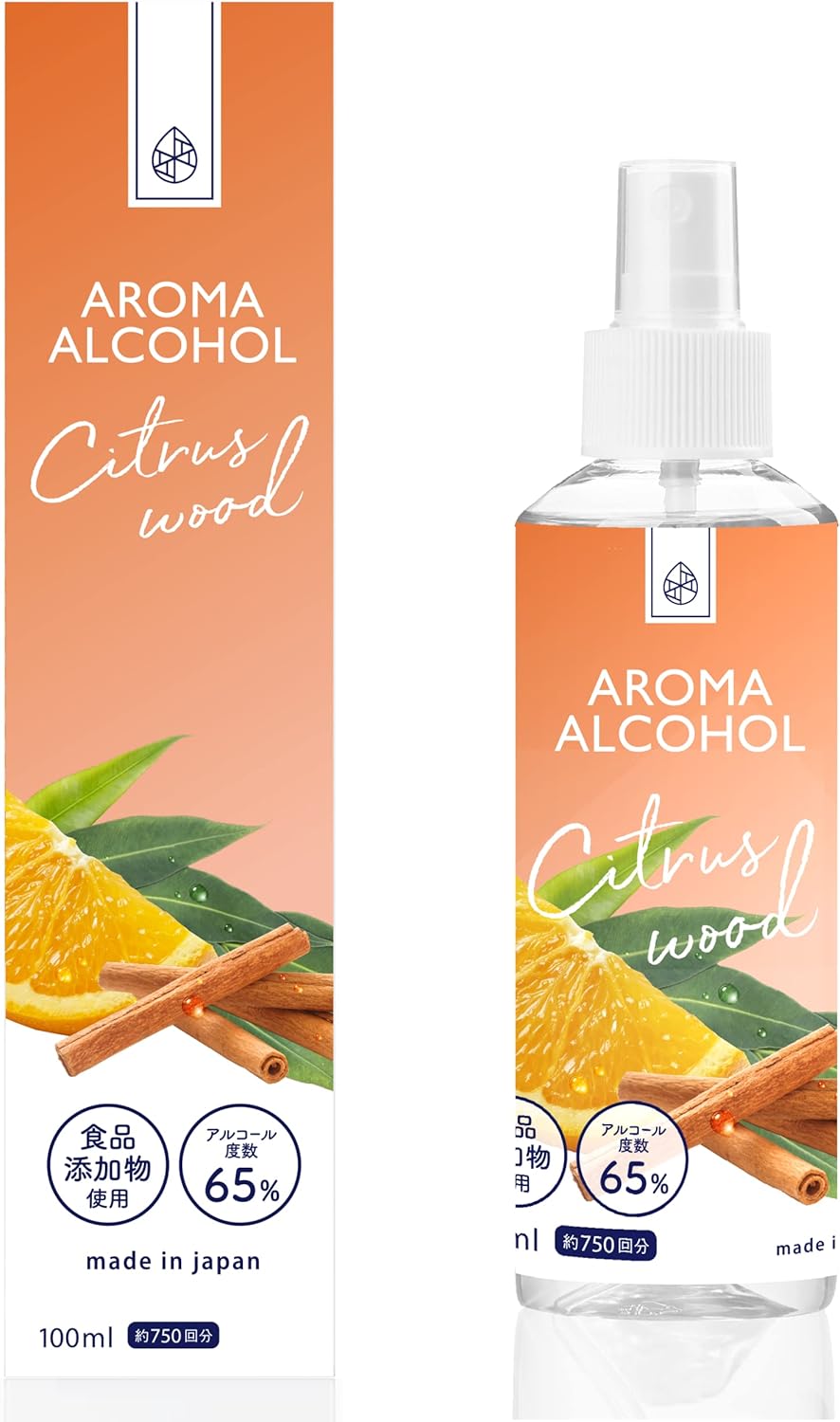Amazon.co.jp: AROMA ALCOHOL 65 アロマアルコール 65 高級精油配合の香るアルコール製剤 100ml ~シトラス ...