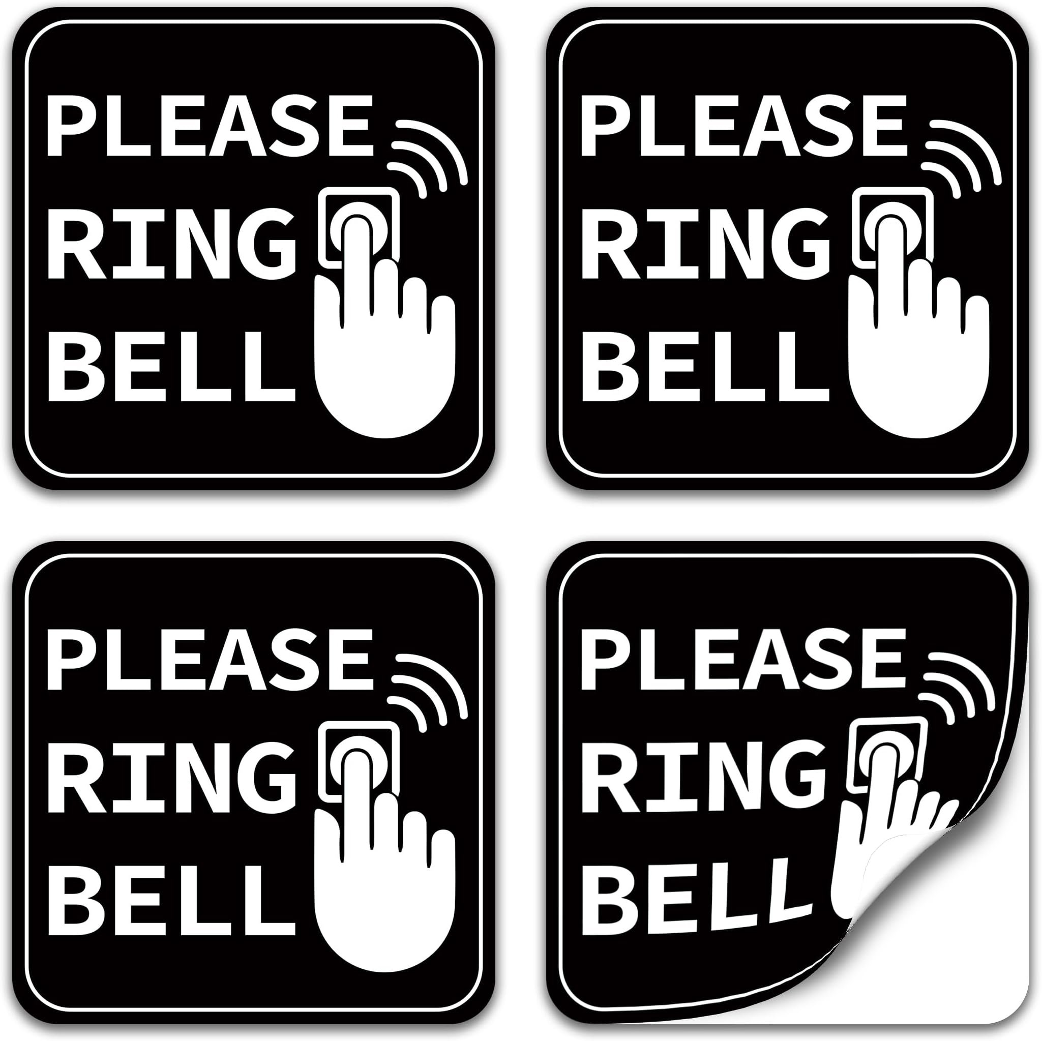 Amazon.com: Please Ring Bell Sign Adhesive Door Bell Sticker or Door ...