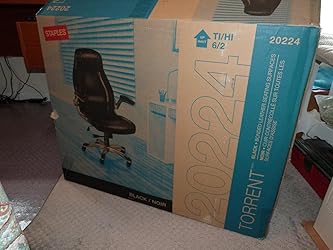 Amazon.com: STAPLES 923571 Torrent Bonded Leather Managers Chair Black ...