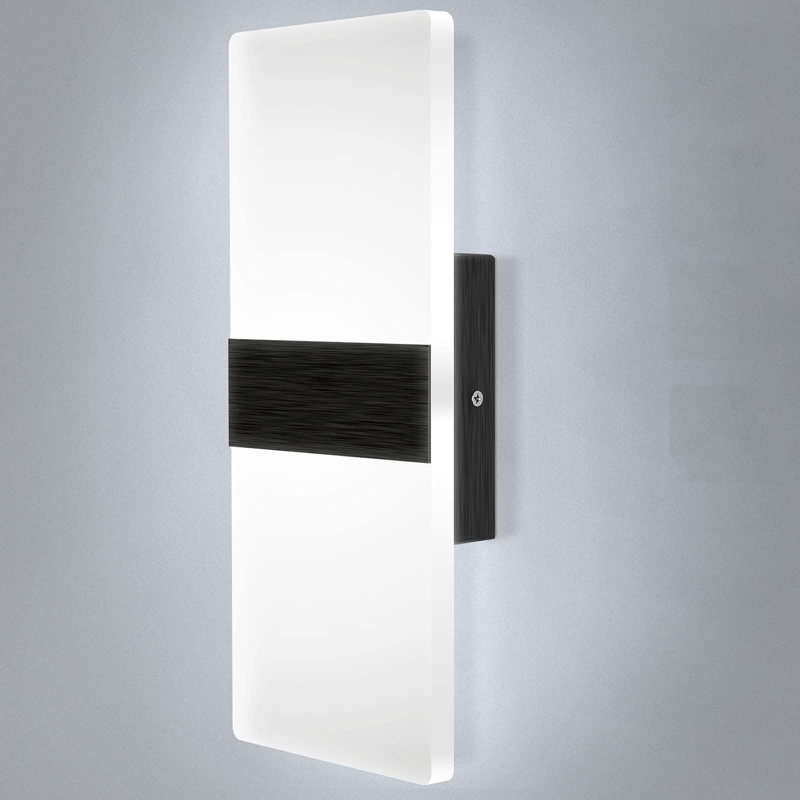 ChangM Modern Wall Sconce 12W, Set of 2 LED Wall Lamp Cool White ...