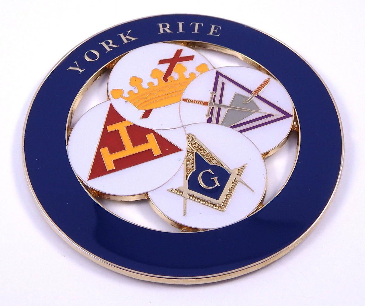 Amazon.com: Car Chrome Decals York Rite Royal Arch Masonic 3" Metal ...