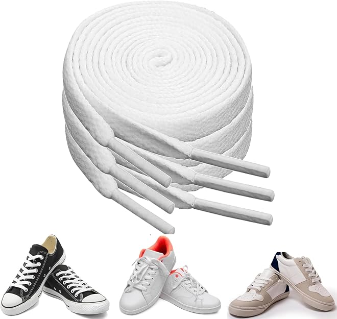 Amazon.com: Ouligay 3 Pairs Flat Shoe laces for Trainers Replacement ...