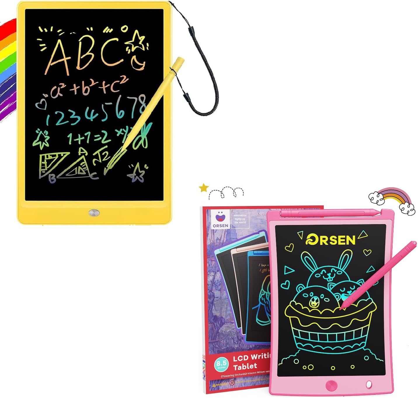 Amazon.com: ORSEN LCD Writing Tablet for Kids 10 inch and 8.5 inch ...