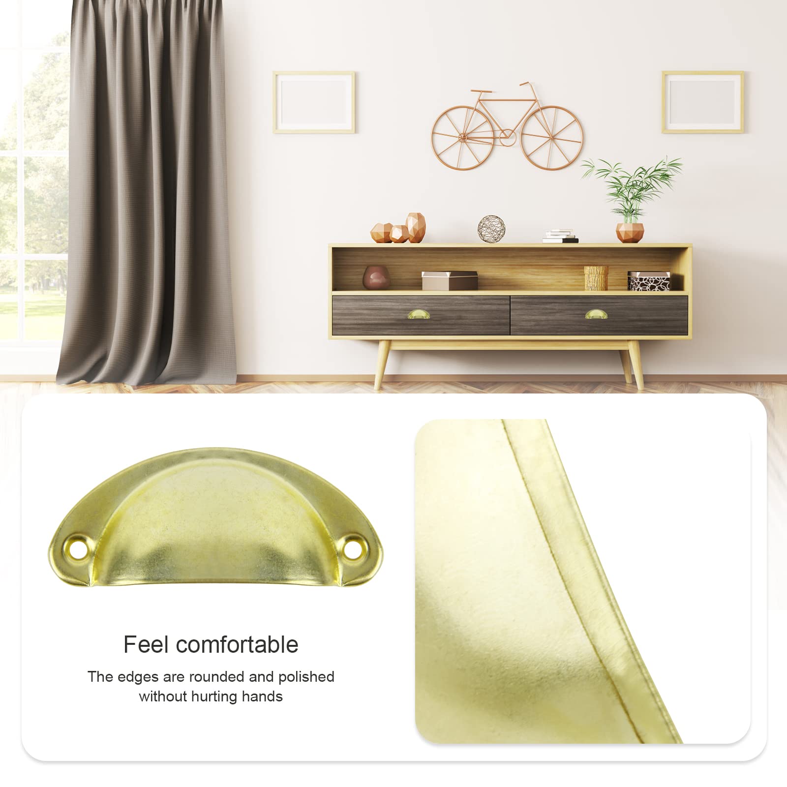 Pack of 12 Shell Handle Cupboard Handles Drawer Handles Vintage Shell ...