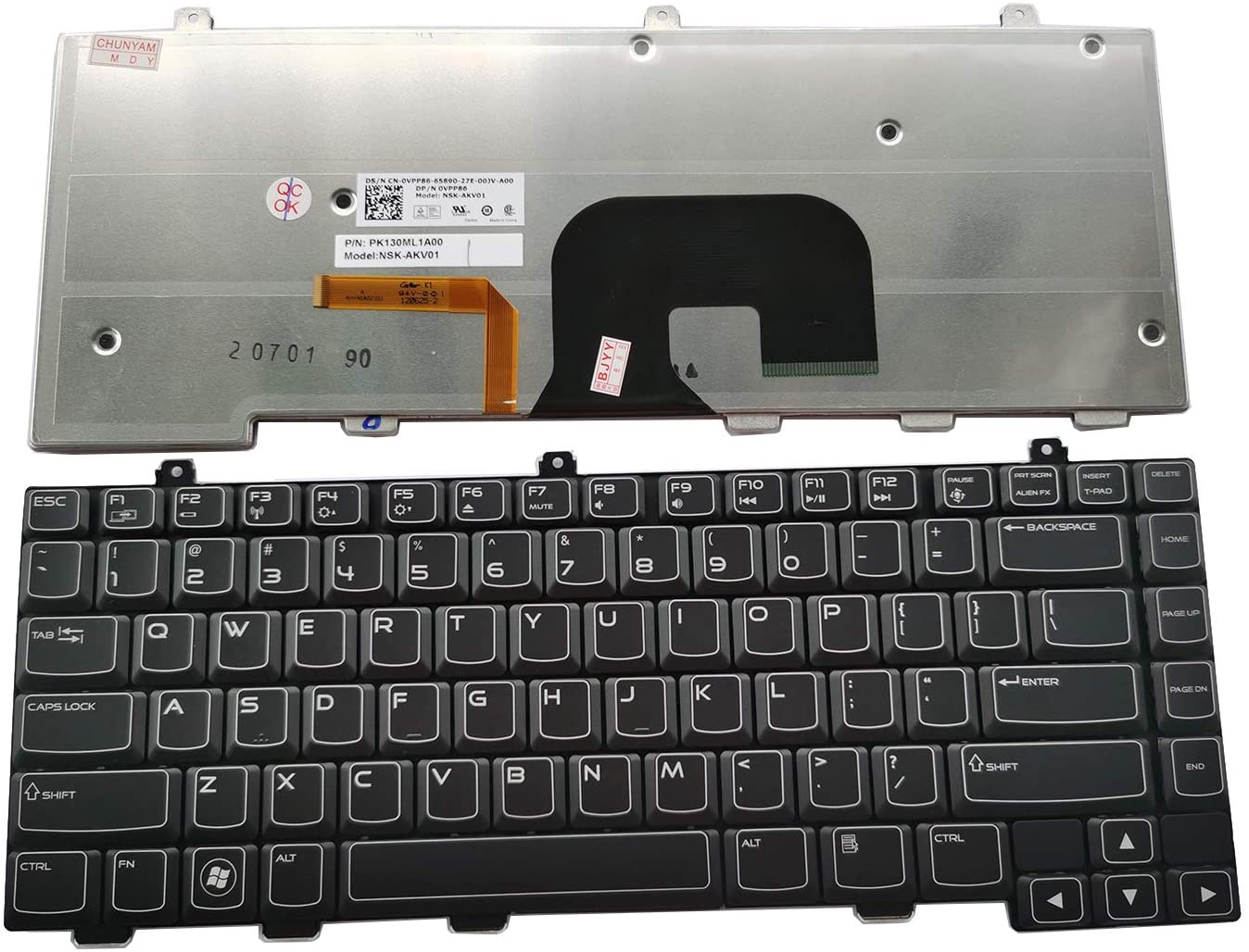 Alienware M14x Rainbow Keyboard