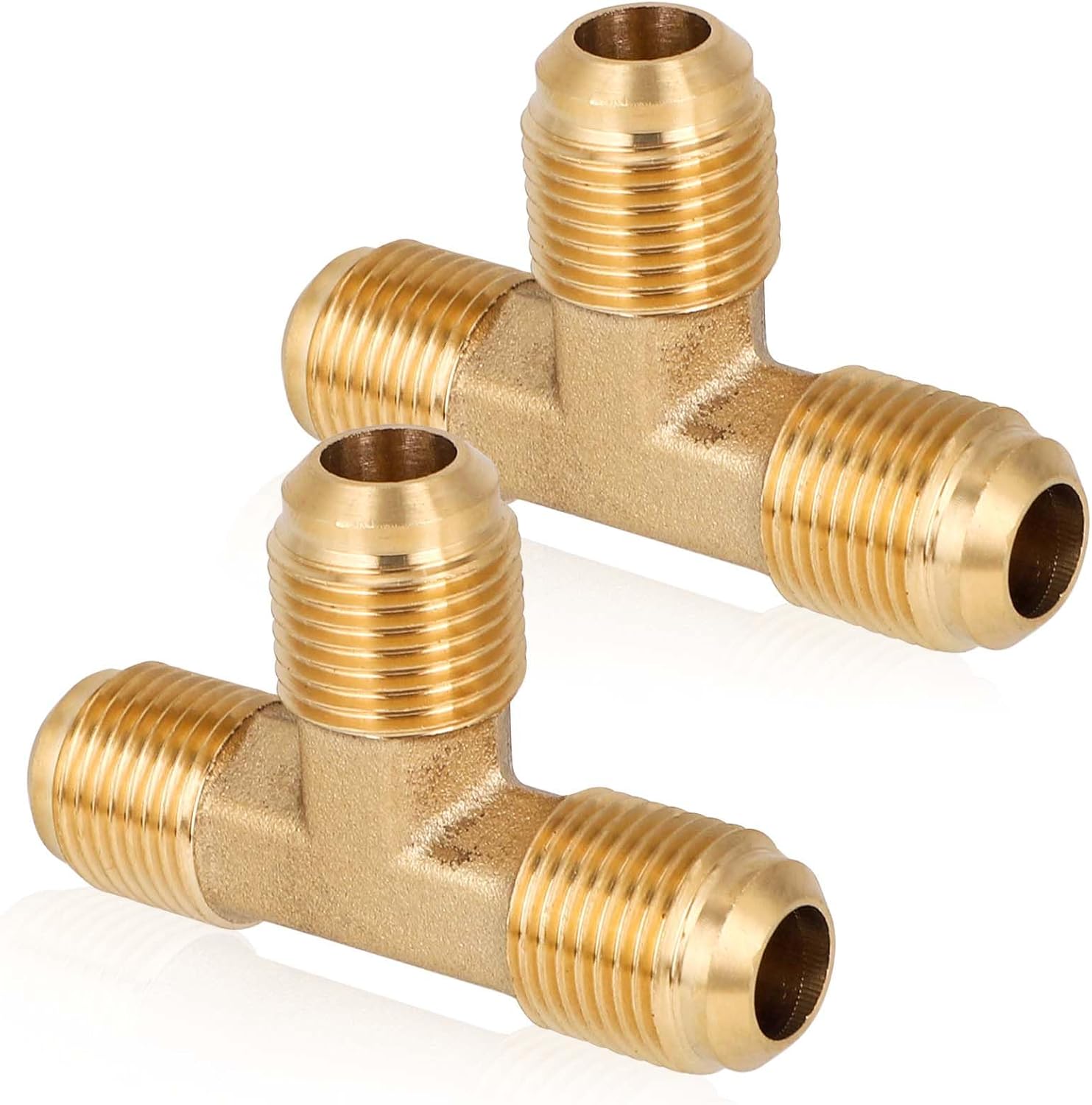 Amazon.com: 2pcs 3/8x3/8x3/8 Inch Brass Male Tee Horn Fitting, Solid ...