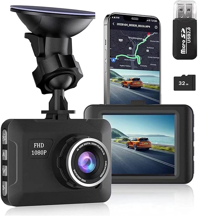 Amazon.com: Dash Cam, 1080P Full HD Dash Camera for Cars, 170° Wide ...