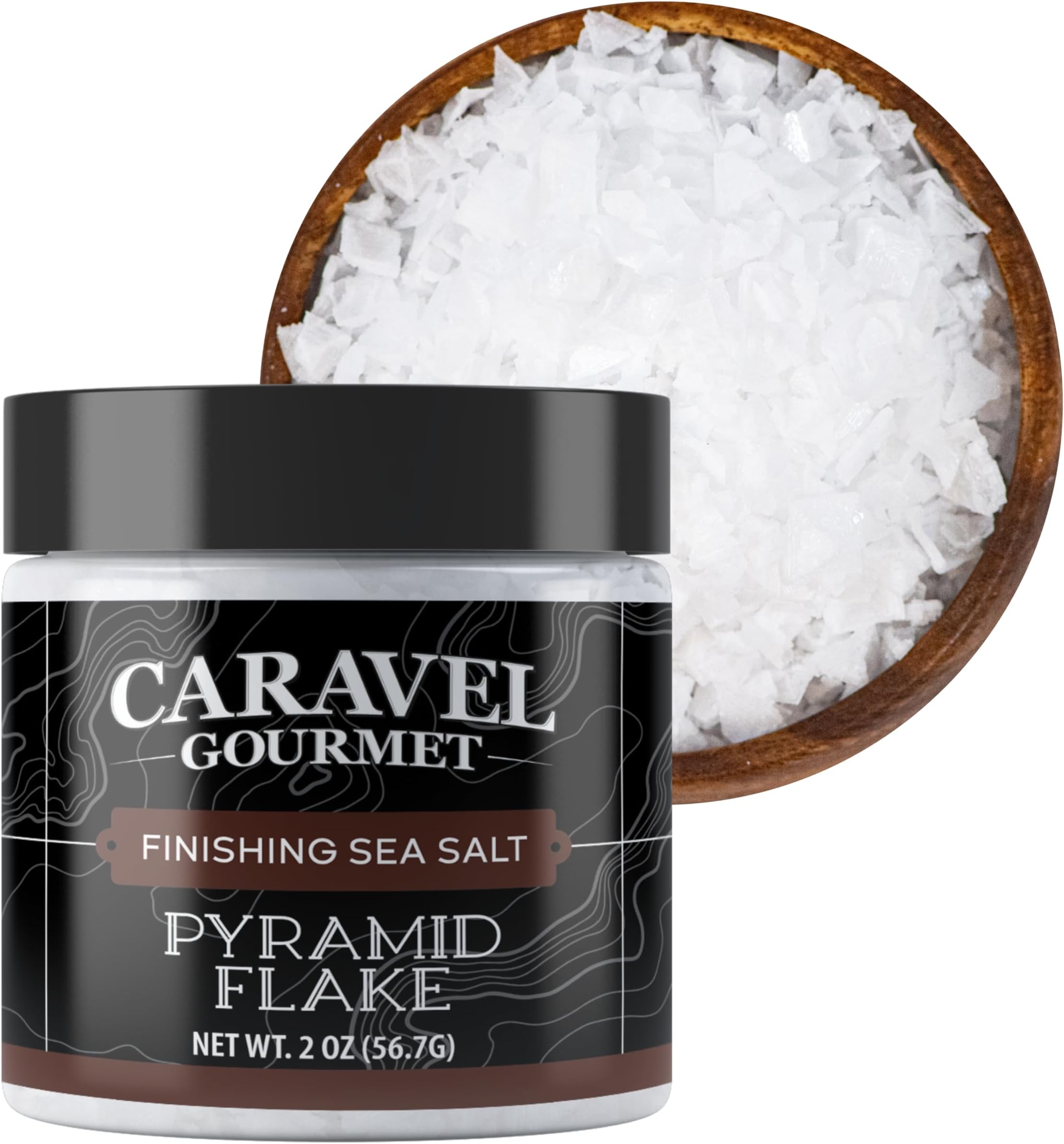 Amazon.com : Pyramid Flake Sea Salt, Gourmet Flaky Finishing Salt, 2 oz ...