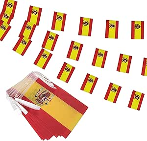 Amazon.com : GSYLPFT Spain Flags Spanish String Flag Banners for ...