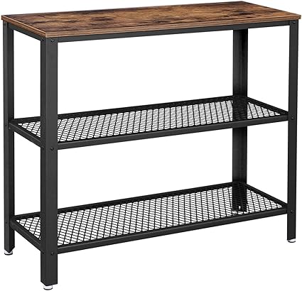 VASAGLE 40 inch Console Table, 3-Tier Entryway Table with Storage Shelf ...