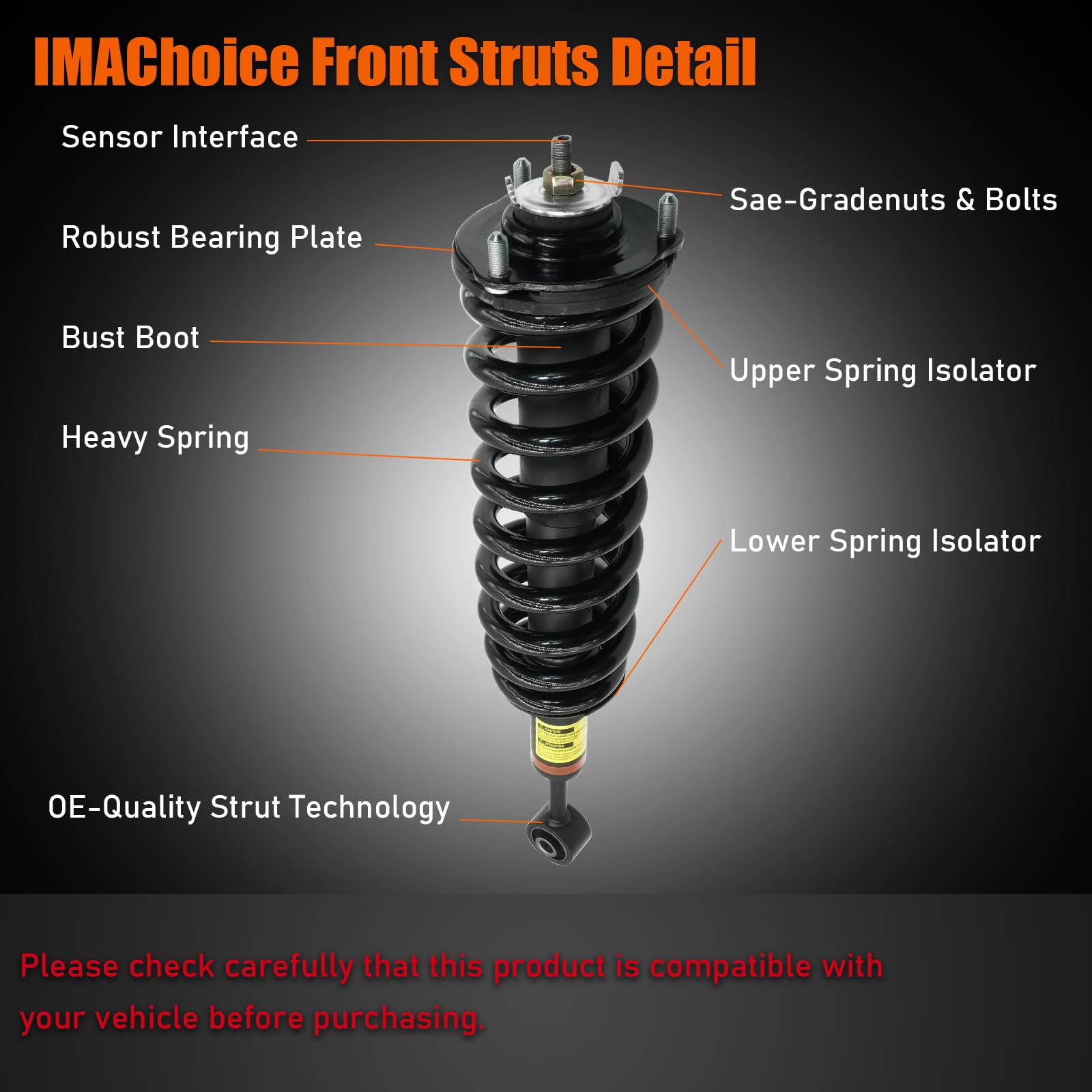 48510-69195 48510-69415 Front Shock Absorber Struts for Toyot-a Land ...