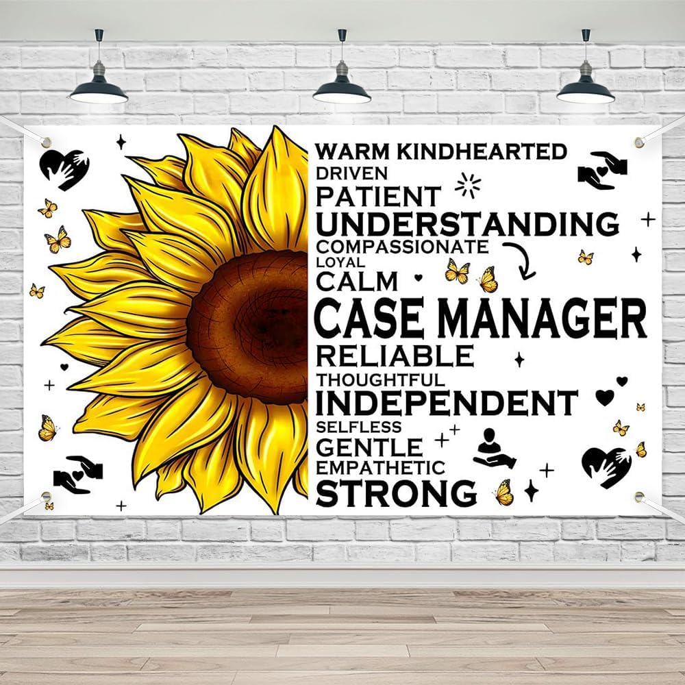 Amazon.com: Lofaris Motivational Case Manager Banner - 70.8x43.3in ...