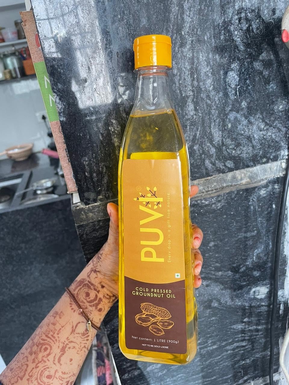 Puvi 5L Cold Pressed Groundnut/Peanut Oil (Chekku/Ghani) - 5 Litres ...
