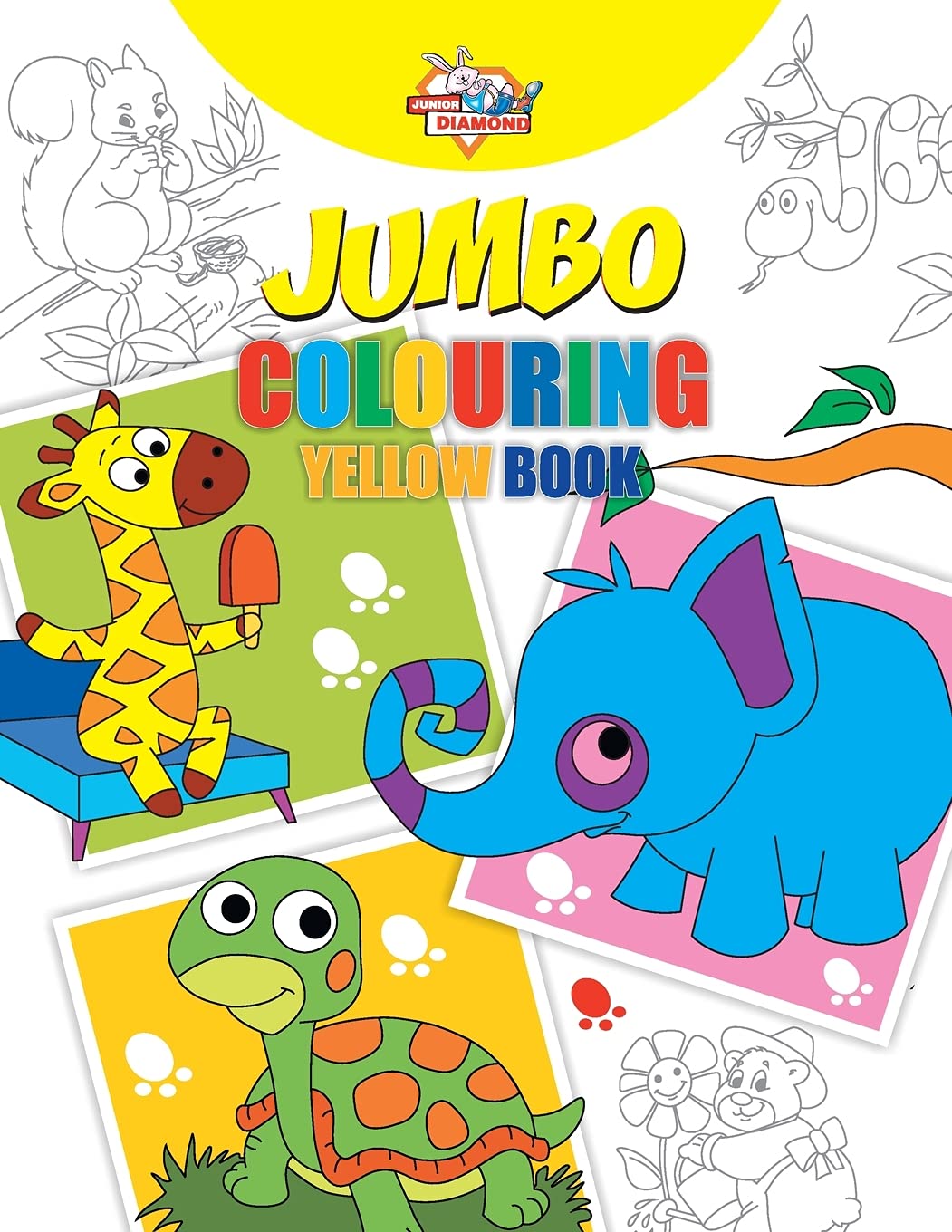 Buy Jumbo Colouring Yellow Book for Kids | Best Gift to Children for ...