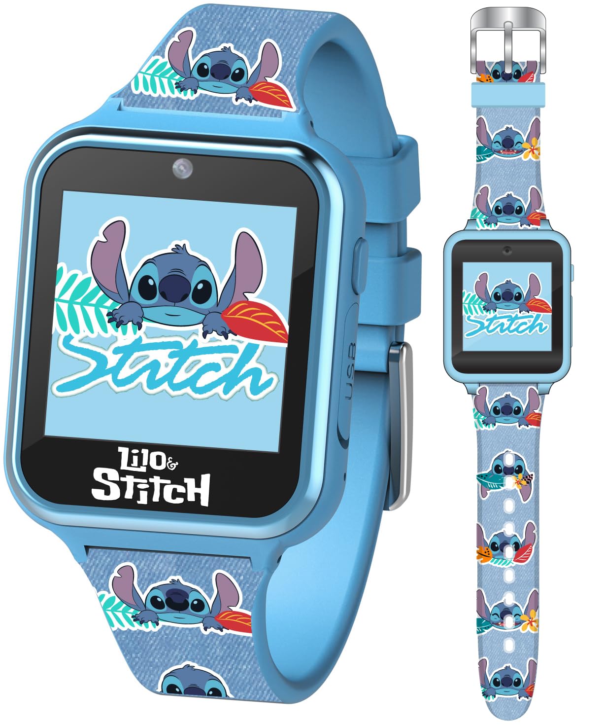 Amazon.com: Disney Stitch Kids Smart Watch with 10 Customizable Faces ...