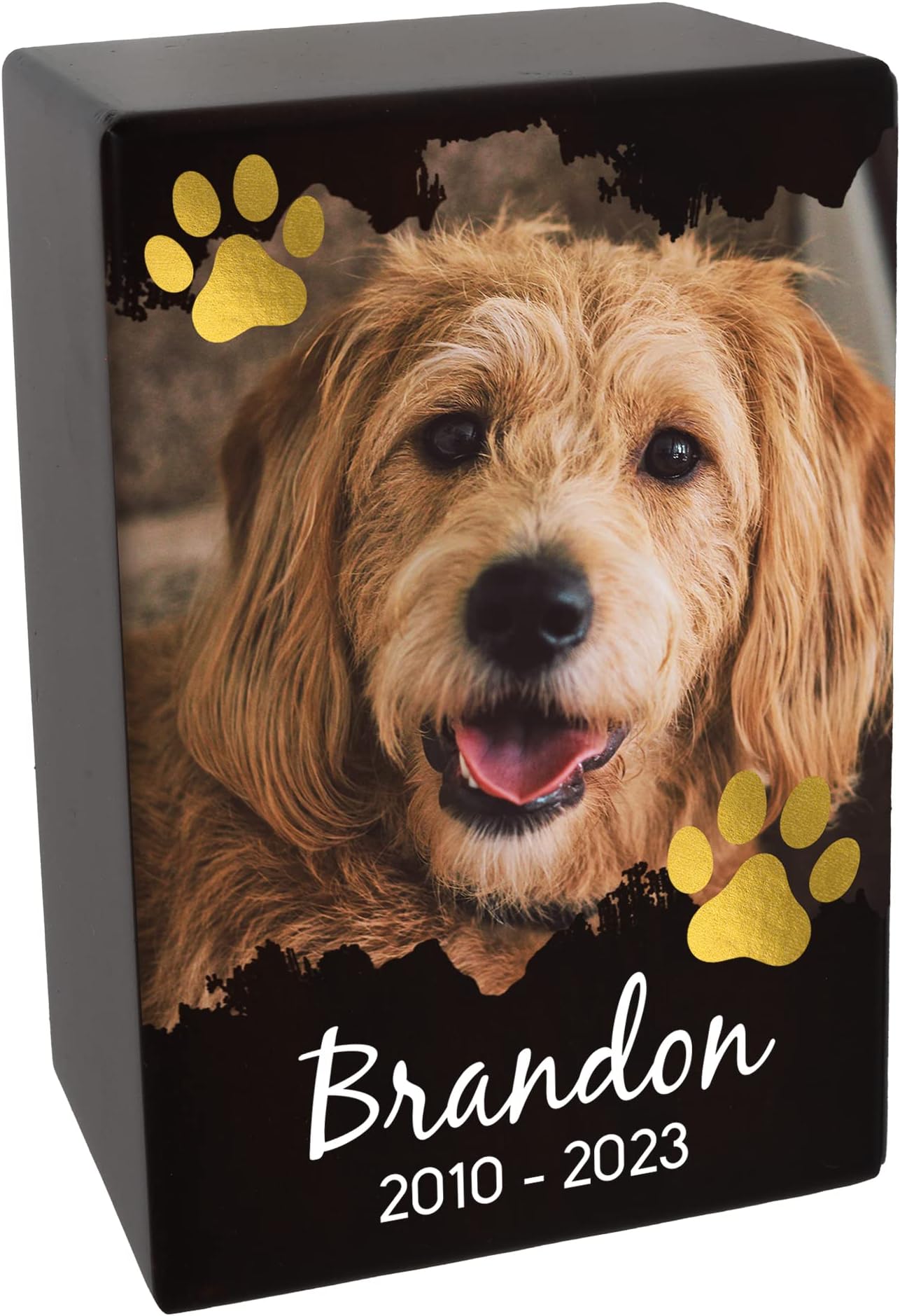 Amazon.com: Custom Pet Keepsake Urns for Dogs, Wooden Box for Pet Ashes with Photo for Your ...