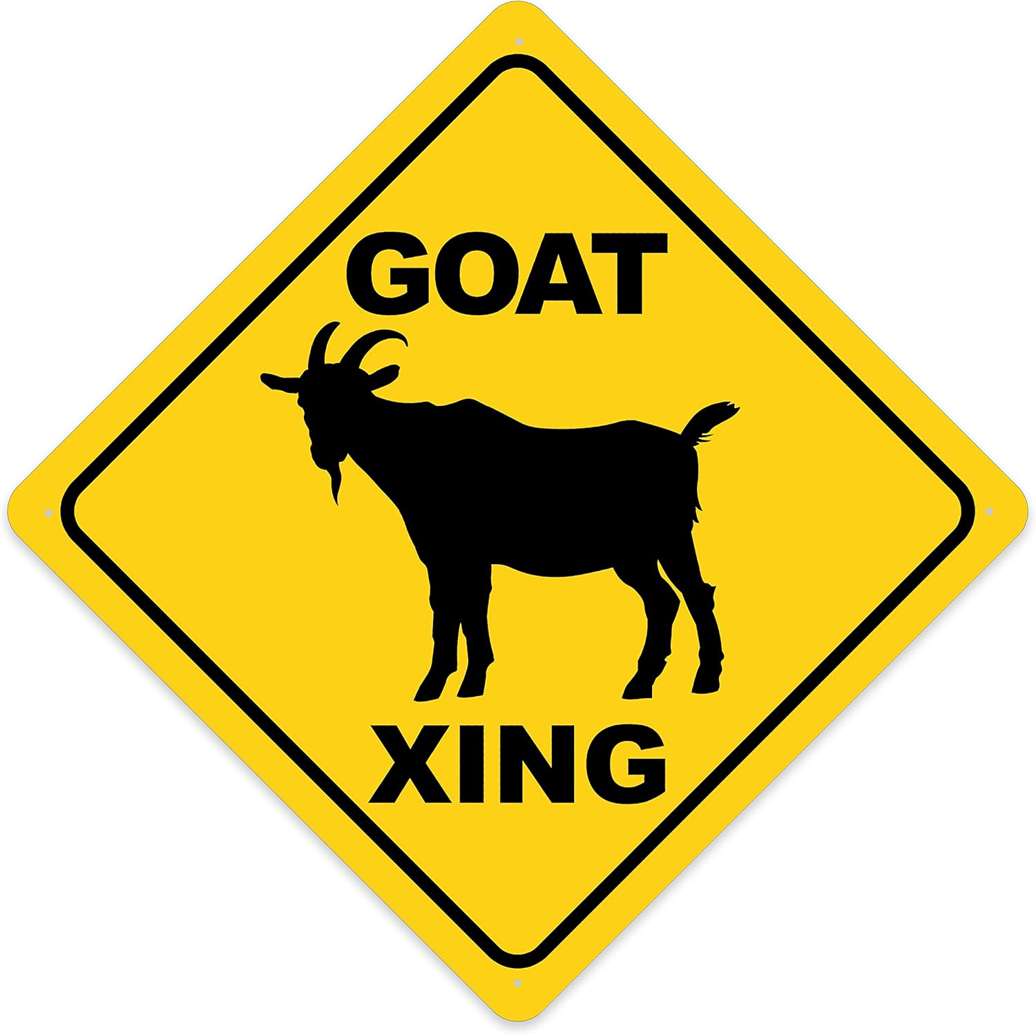 Amazon.com : Goat Crossing Sign | Aluminum Sign Indoor/Outdoor Sign ...
