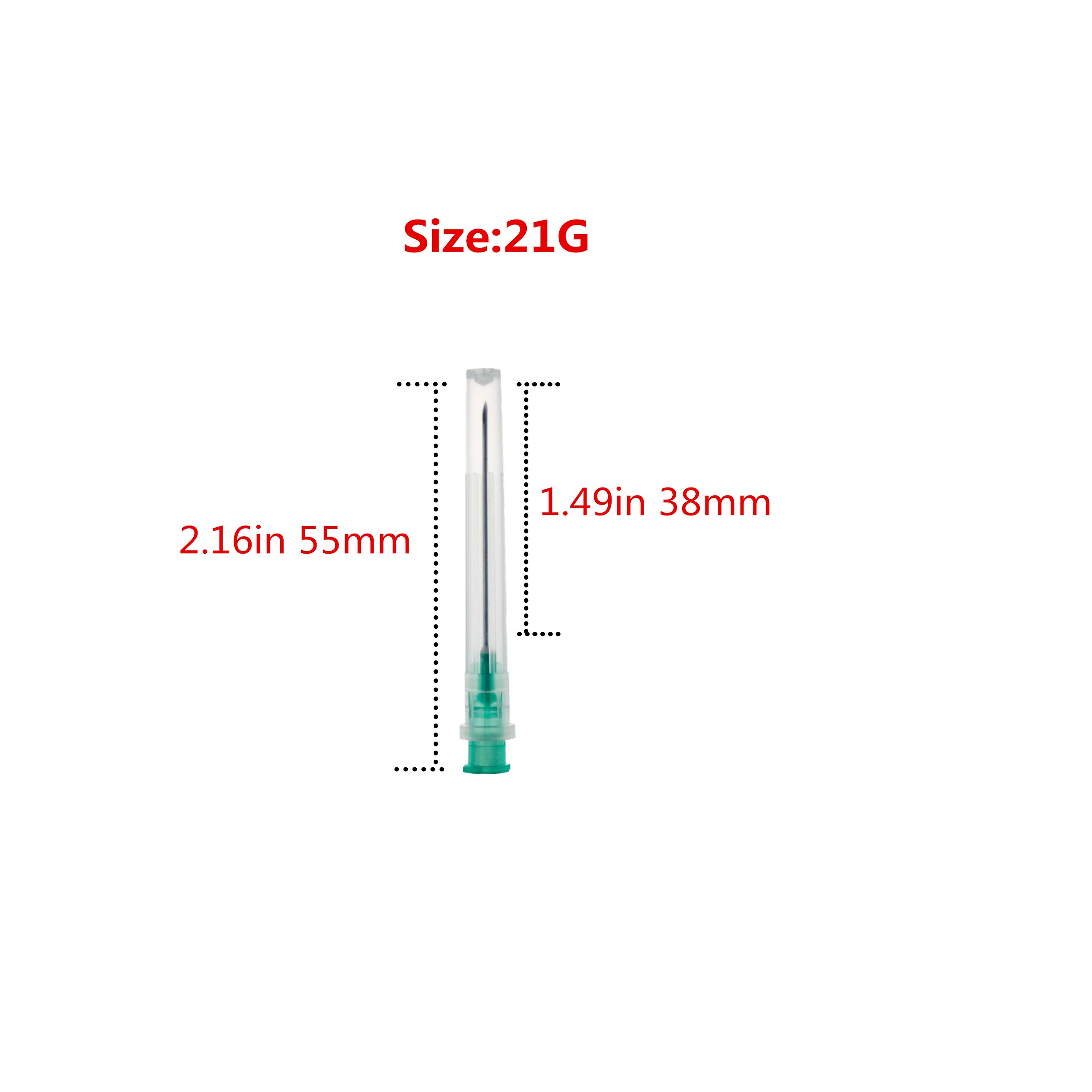 Snapklik.com : 100PACK 21G 15inch Eterinary Plastic Sterile Injection ...