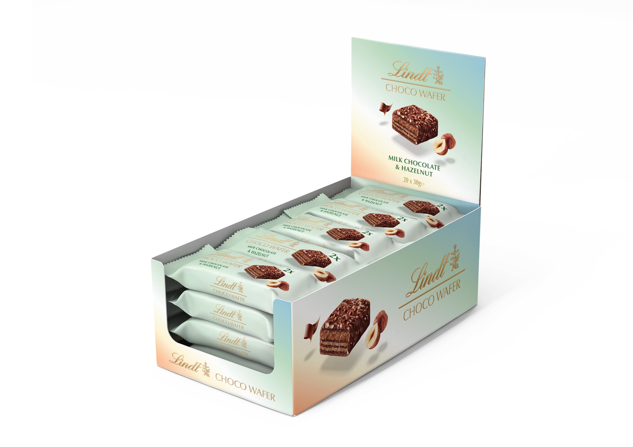 Lindt Choco Wafer Milk Chocolate & Hazelnut Treat Pack 30g (Case of 20 ...