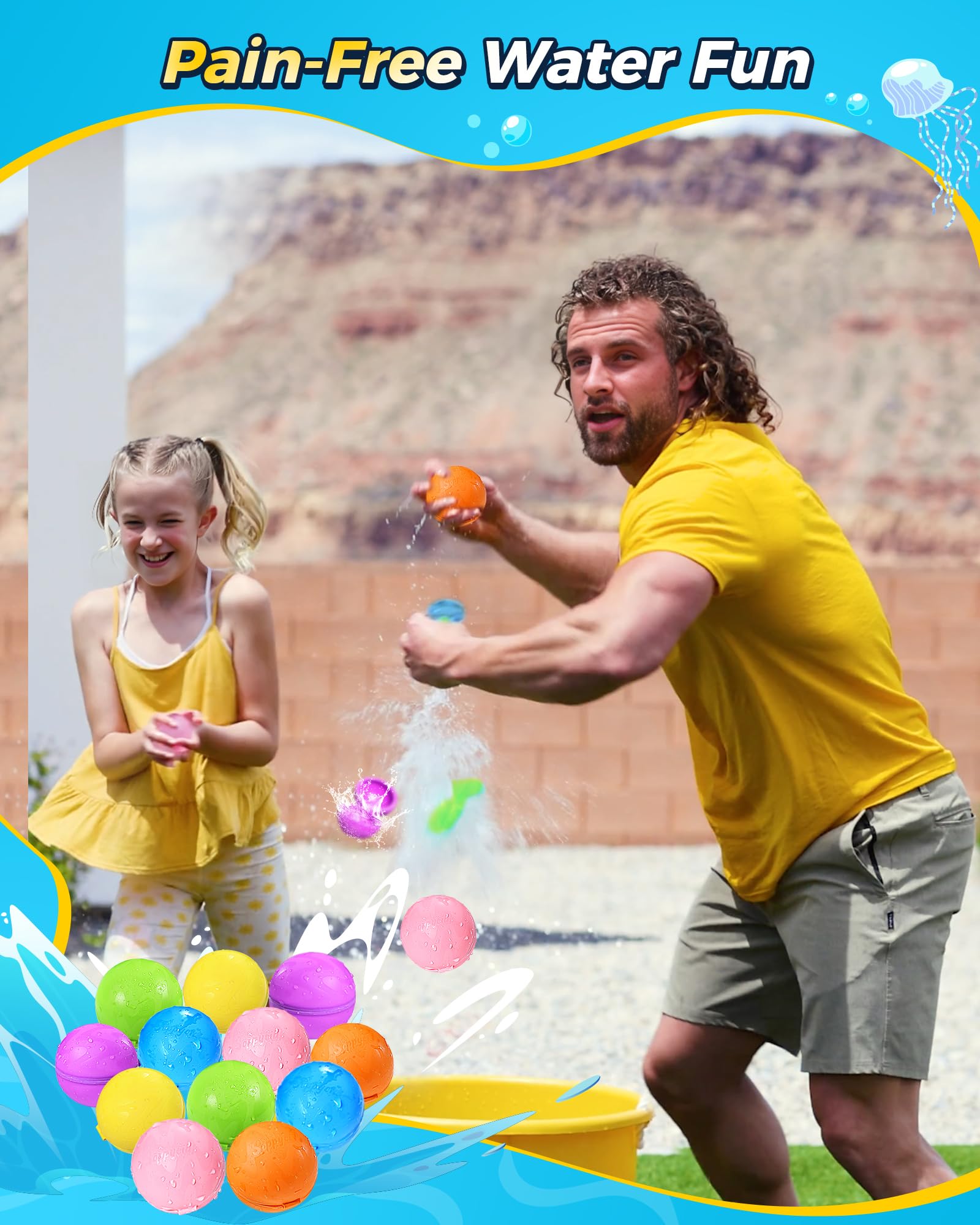 Snapklik.com : SOPPYCID Water Balloons Reusable Splash Ball, Latex-free ...