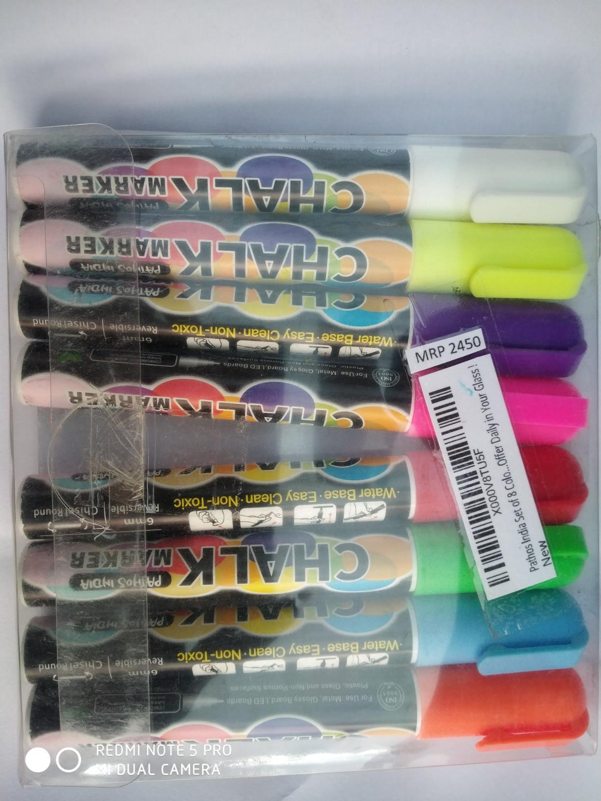 PATHOS INDIA Neon Window Glass Liquid Chalk Markers (Pack Of 8),bold ...