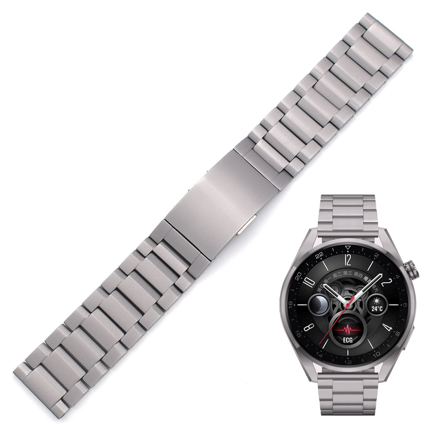 Amazon.com: THEAGE Titanium Metal Quick Watch Band Pure Titanium ...