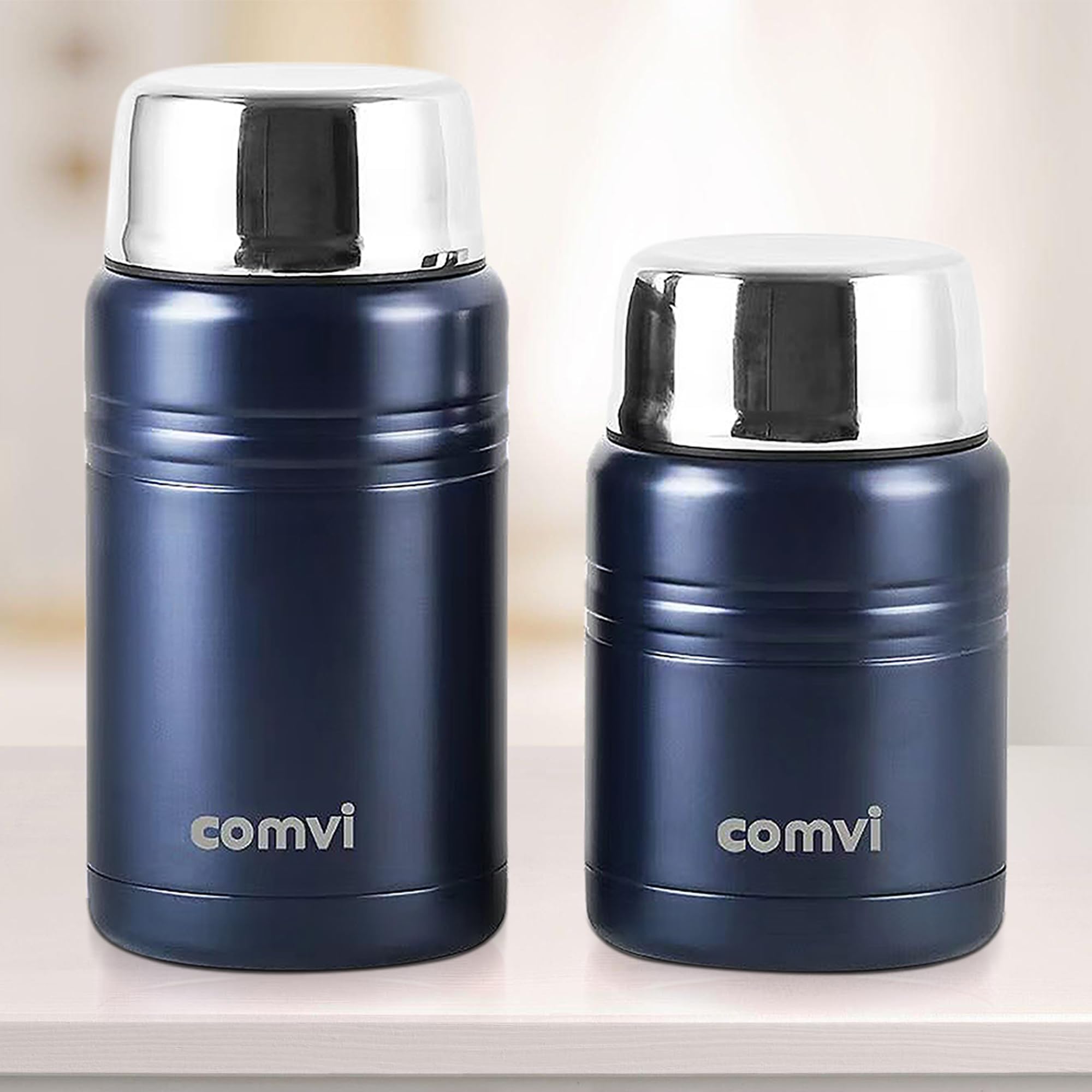 Comvi Food flasks for hot Food - 800ML - Upto 12h hot & 24h Cold ...