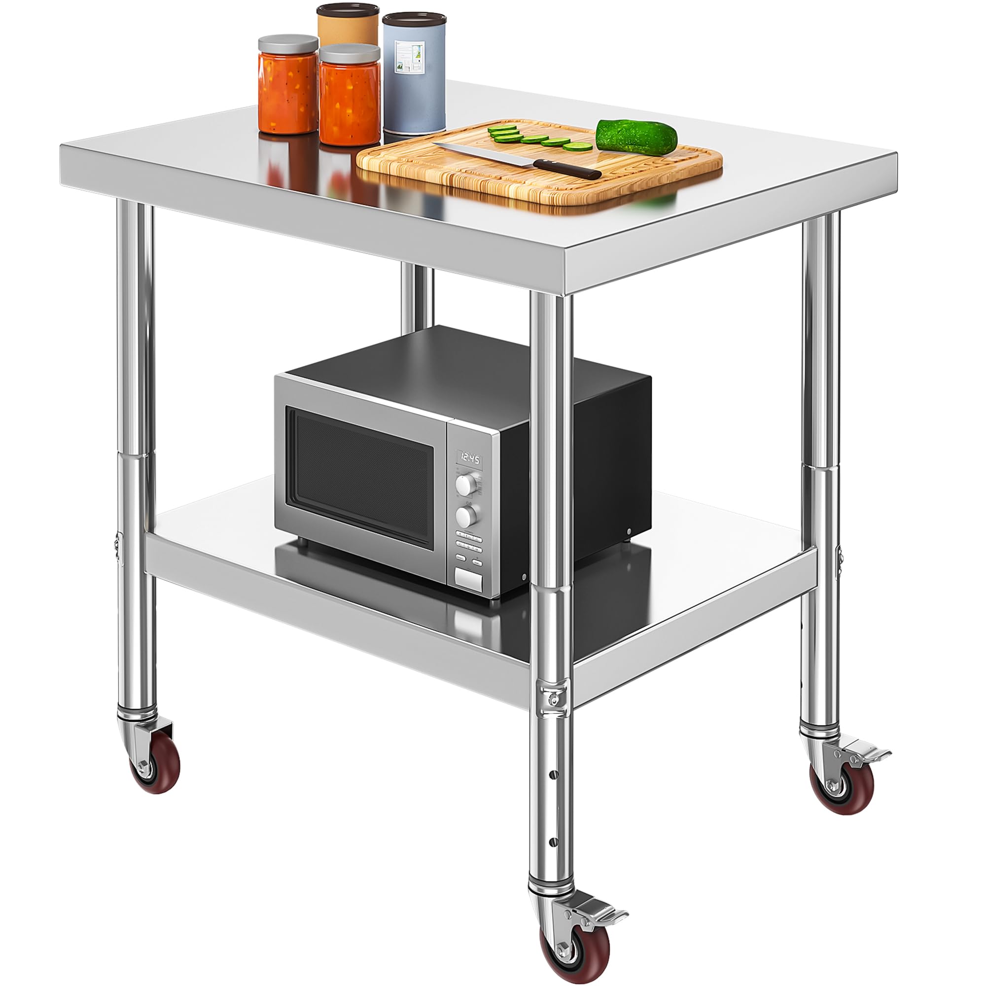 Amazon.com: YITAHOME NSF Stainless Steel Table with Wheels, 30" X 24 ...