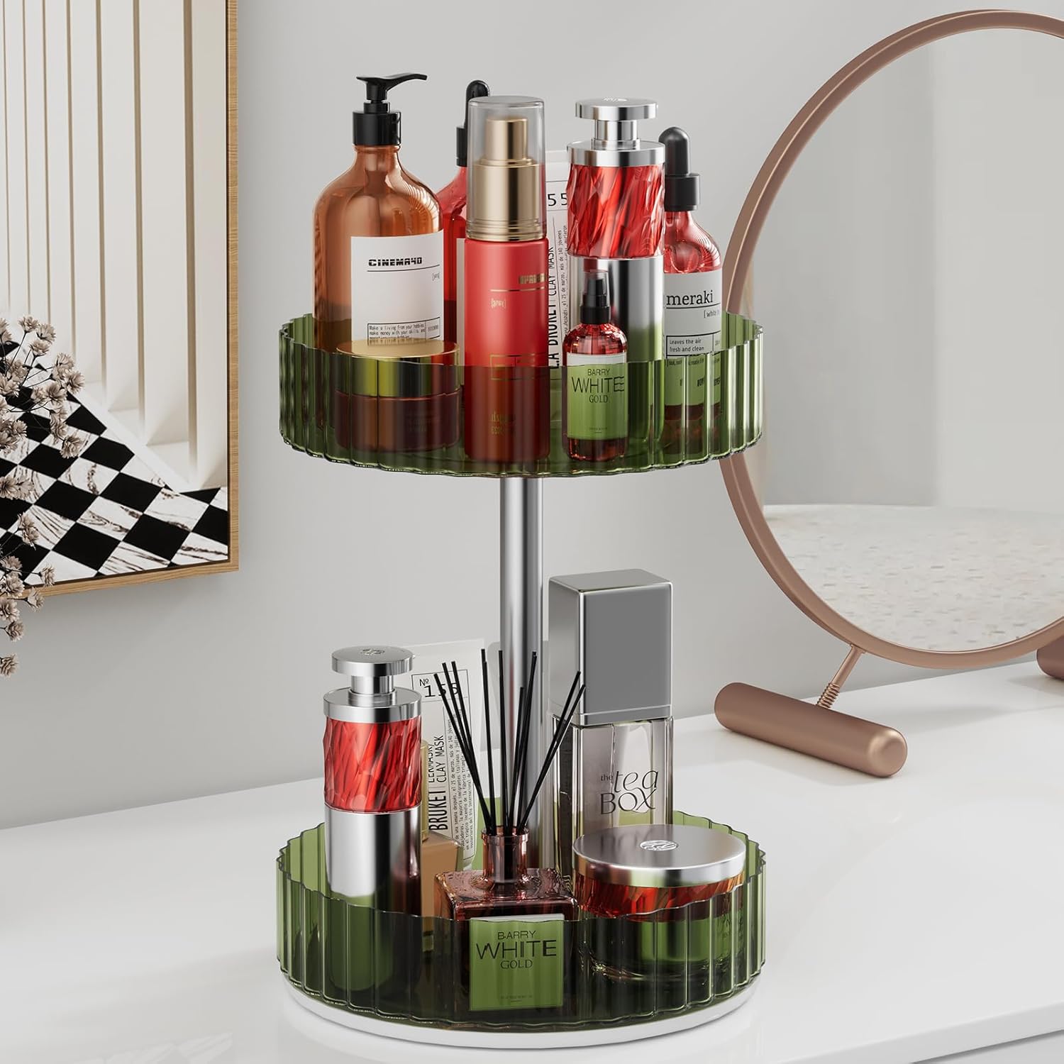 Amazon.com: WNYT Rotating Makeup Organizer-360°Rotating Vanity ...