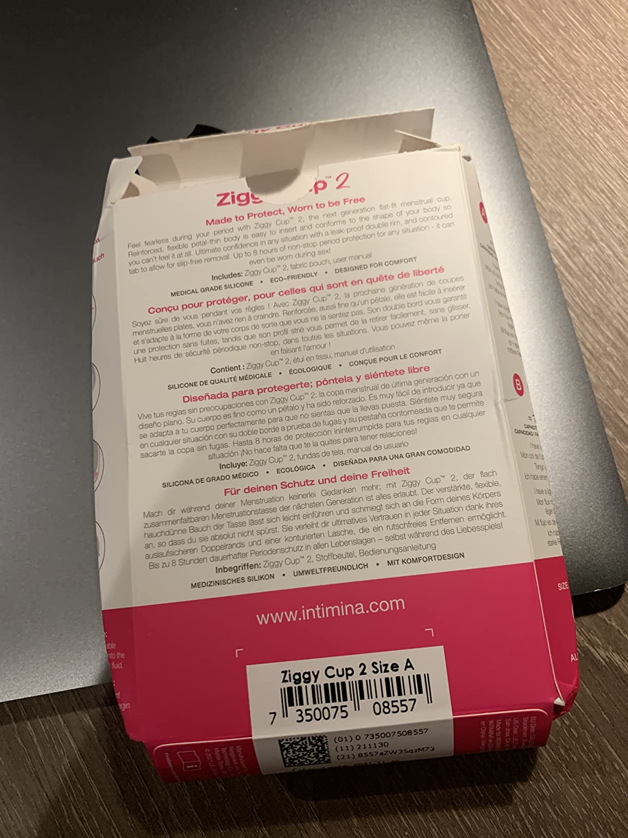 Intimina Ziggy Cup 2 - New Generation Ultra-Thin Flat-Fit Reusable ...