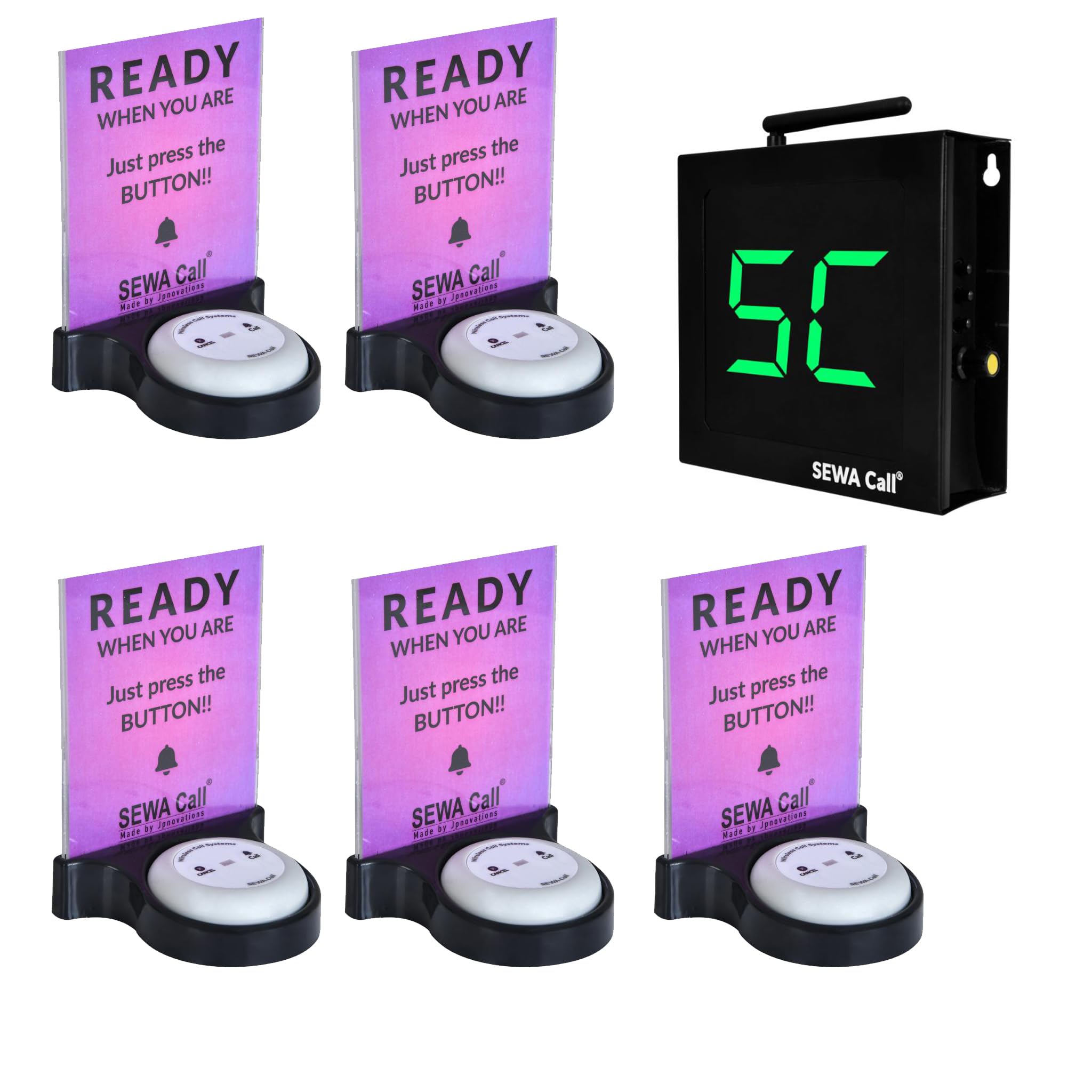 SEWACall Wireless Calling System, Waiter Call Bell, Wireless Call Bell ...