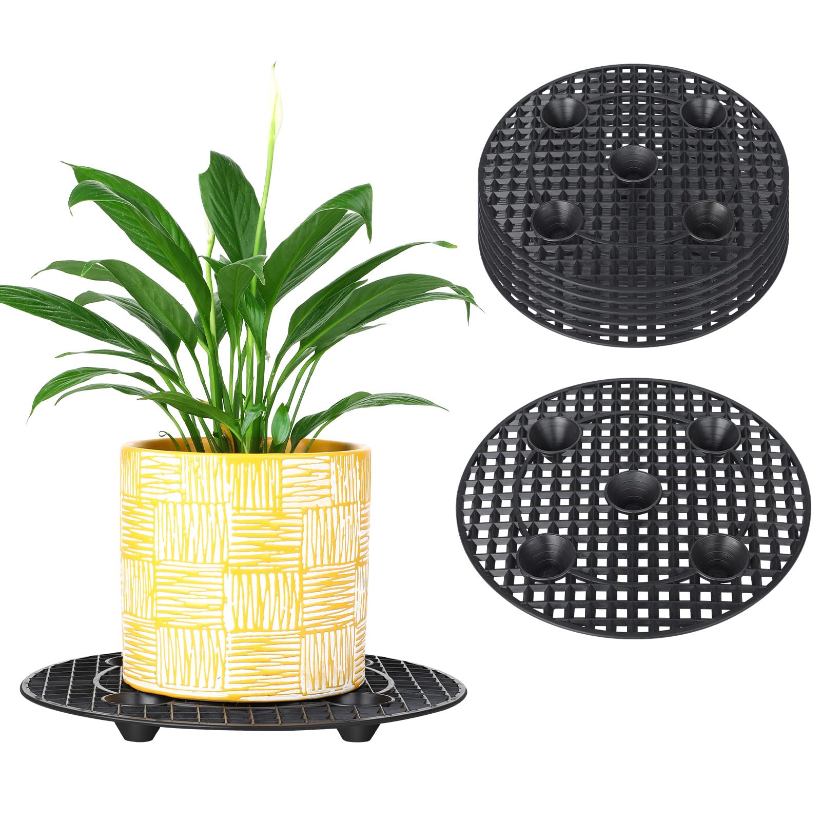 Snapklik.com : 8 Pcs Big Potted Plant Stands, 12 Inch Patio & Deck ...