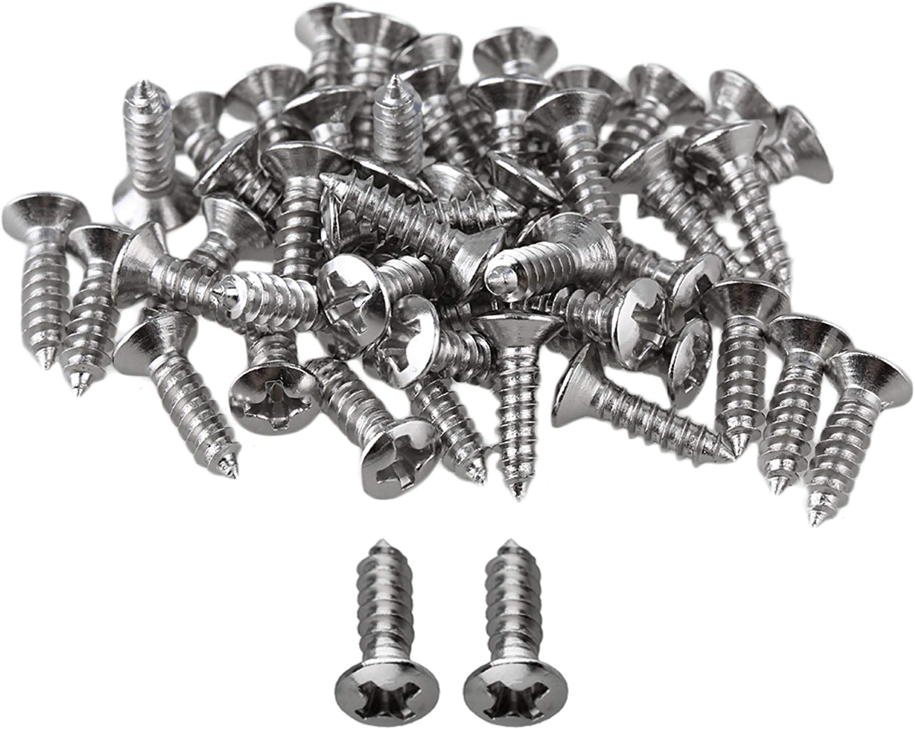 sourcing map 50pcs 3MM Electric Guitar Bass Pickguard Screws Scratch ...