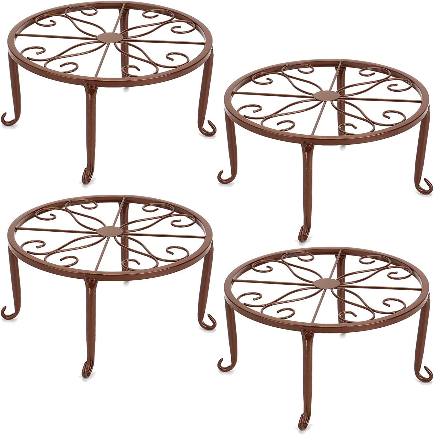 Tosnail 4 Pack Metal Plant Stand, 9 Inch Planter Support Rack, Plant ...