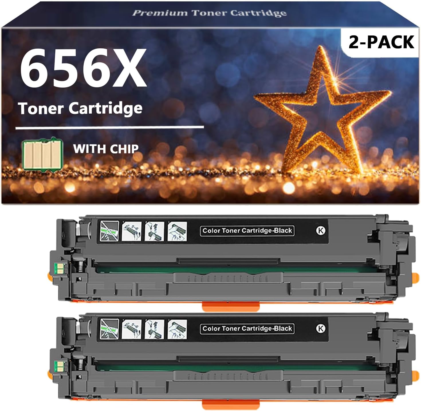 Amazon.com: 656X Toner Cartridges Black Compatible for HP 656X CF460A ...