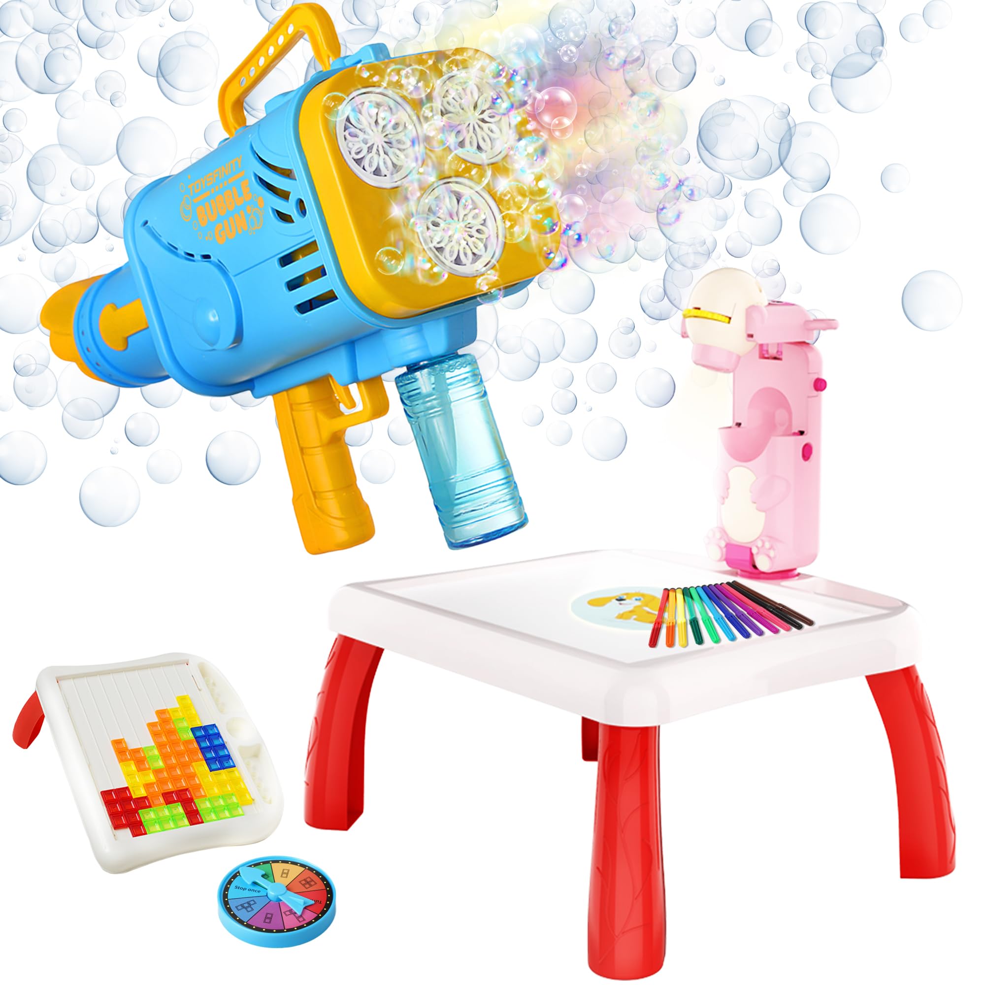 Buy Bubble + Drawing Projector for Kids - Automatic Bubble Blaster ...