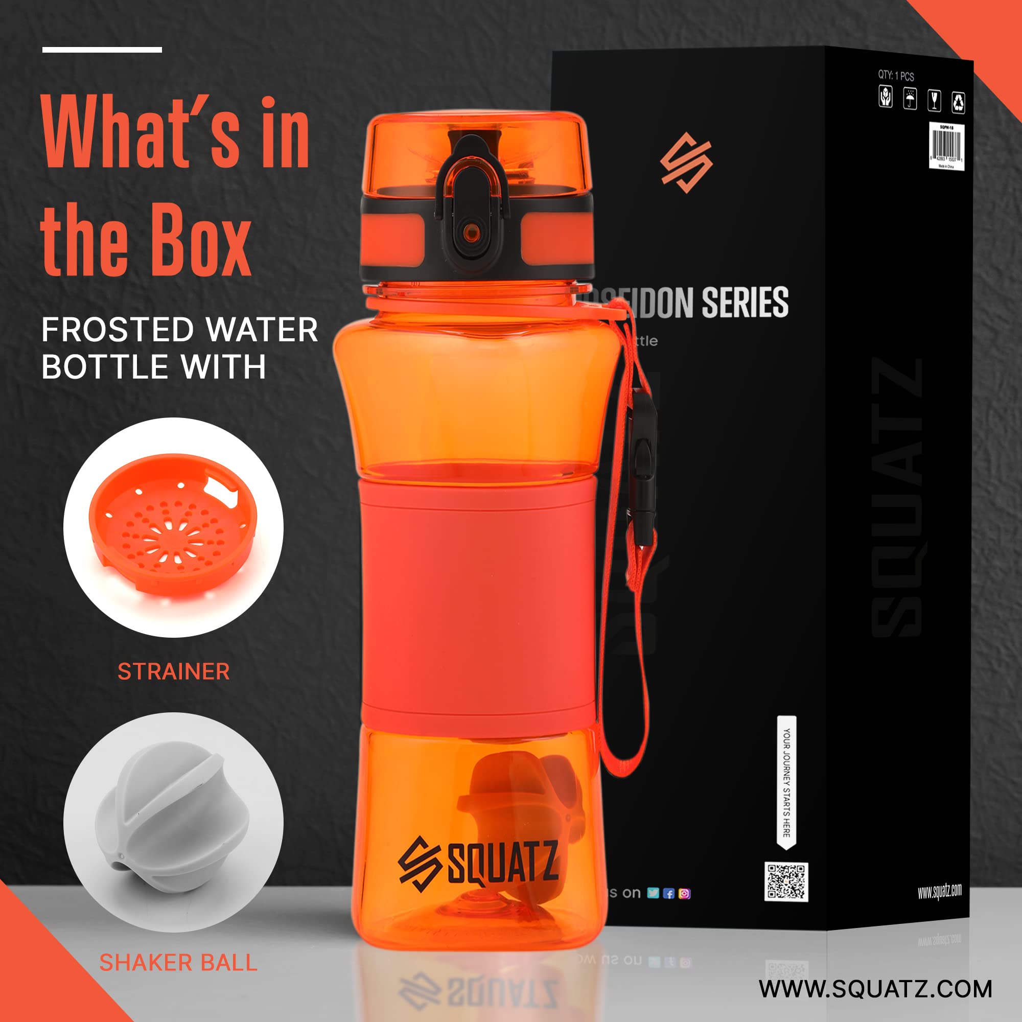 Snapklik.com : SQUATZ 24 Oz Poseidon Series Water Bottle For Protein ...