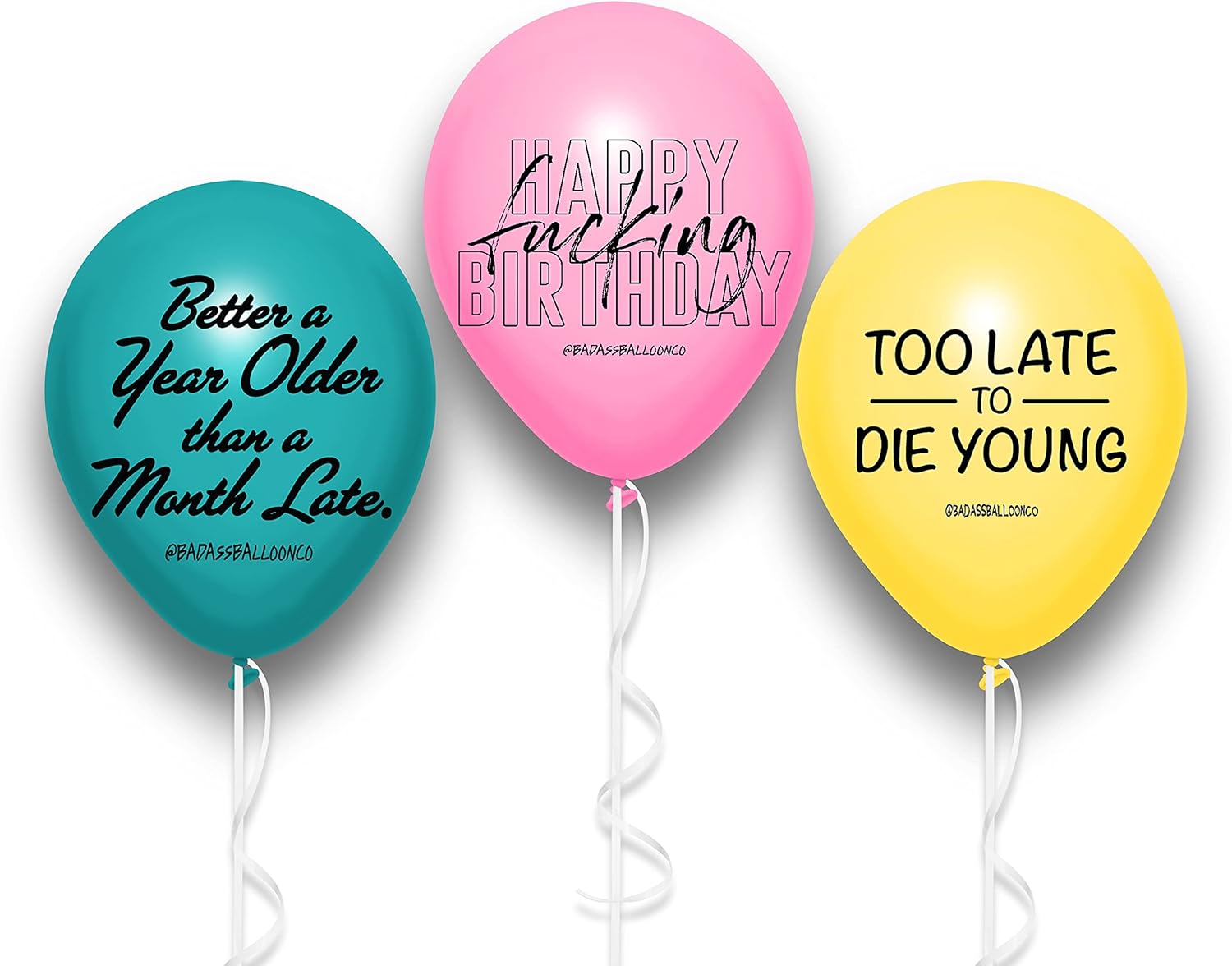 Amazon.com: BADASS BALLOONS® Birthday Party Balloons 12 Pack | Fun ...