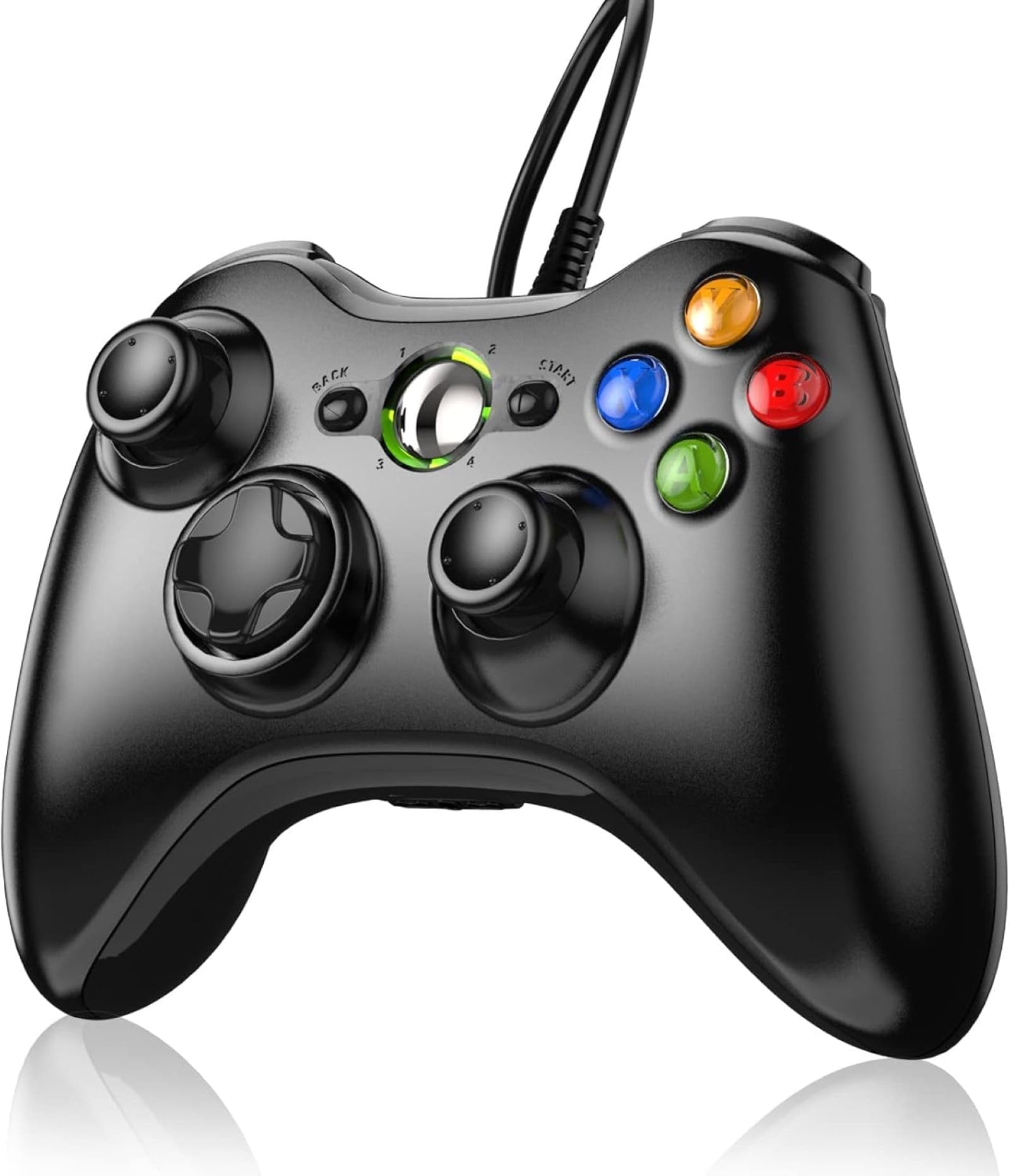 Amazon.com: Gezimetie Wired Controller for 360, PC Game Controller for ...