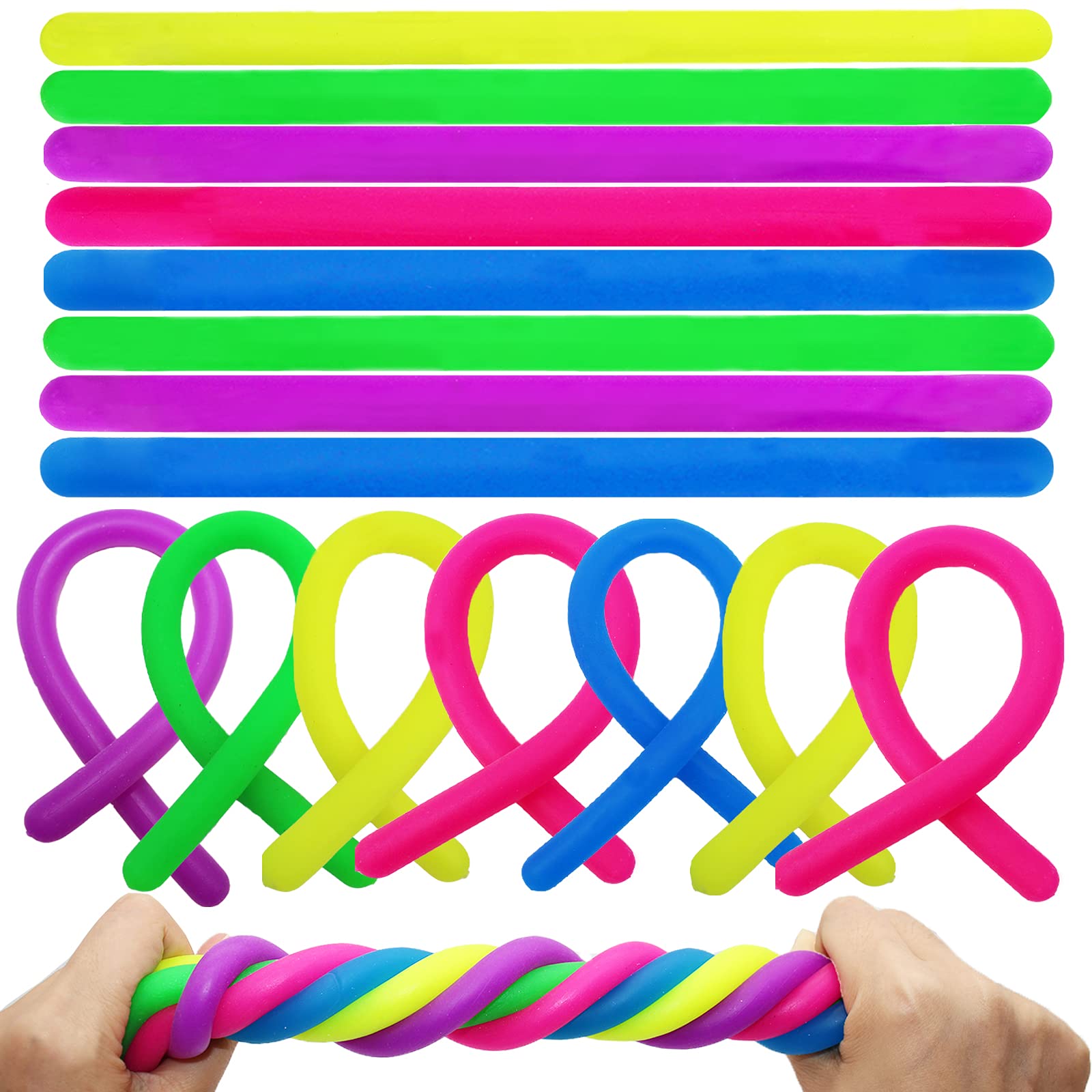 Large Monkey Noodle Fidget Toy Sensory Stretchy Strings Fidget Toys ...