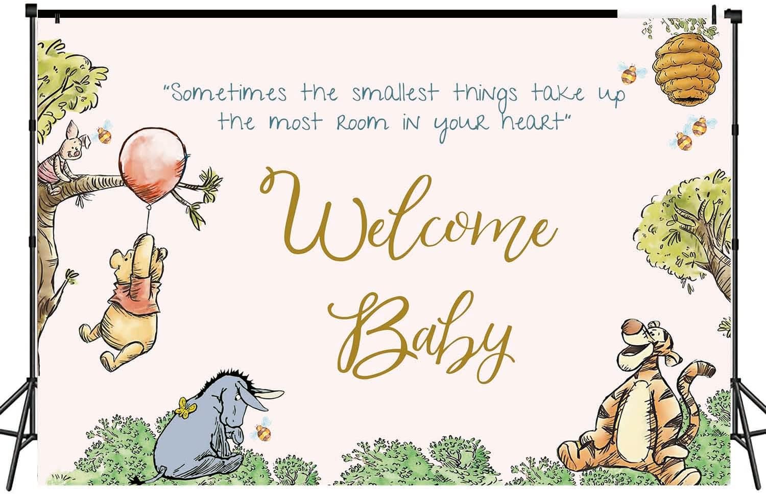 Ink Wind Winnie The Pooh Backdrop Welcome Baby Design Photography ...