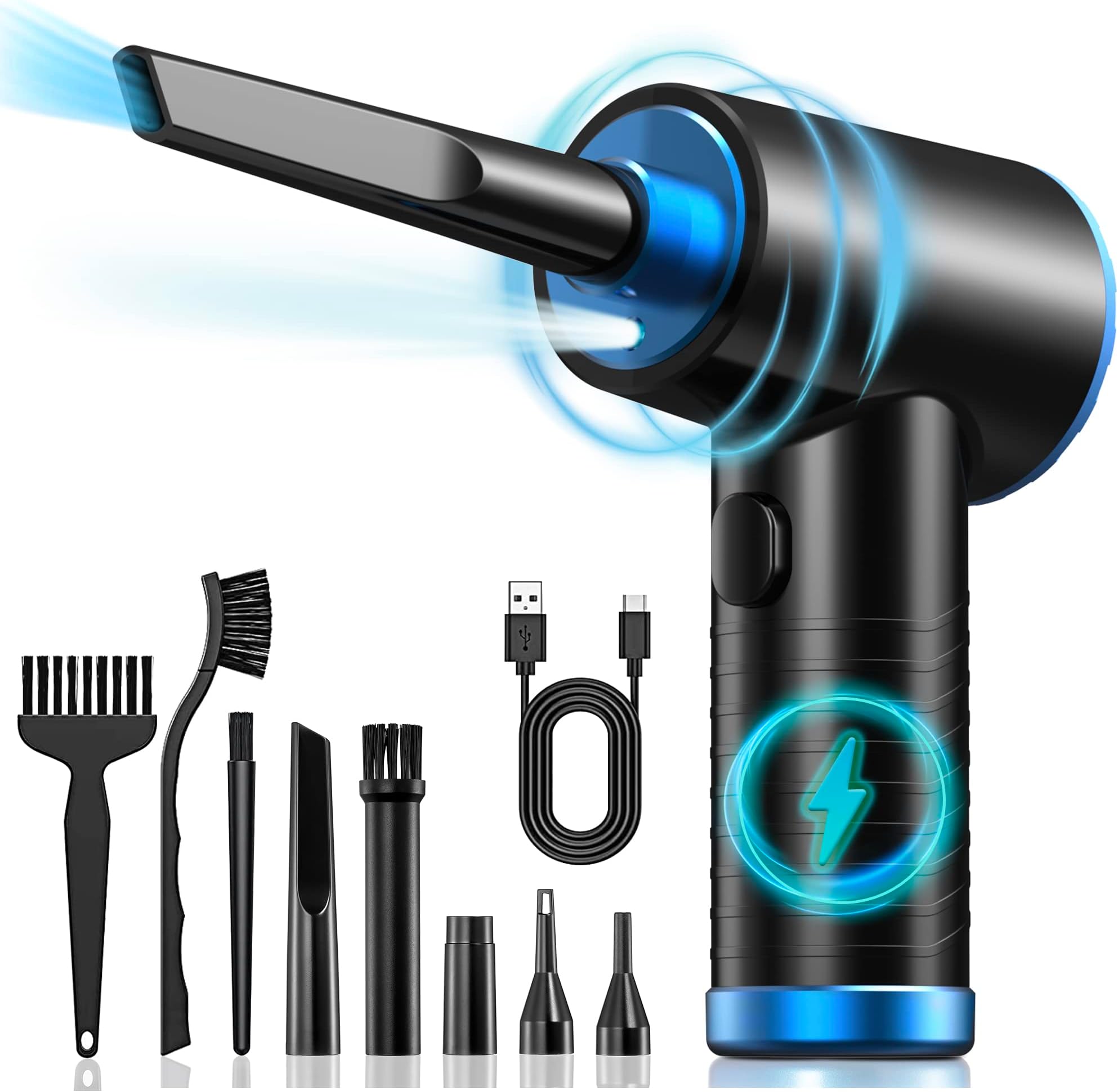 Amazon.com: 3 in 1 Compressed Air Duster& Hand Pump& Cordless Vacuum ...