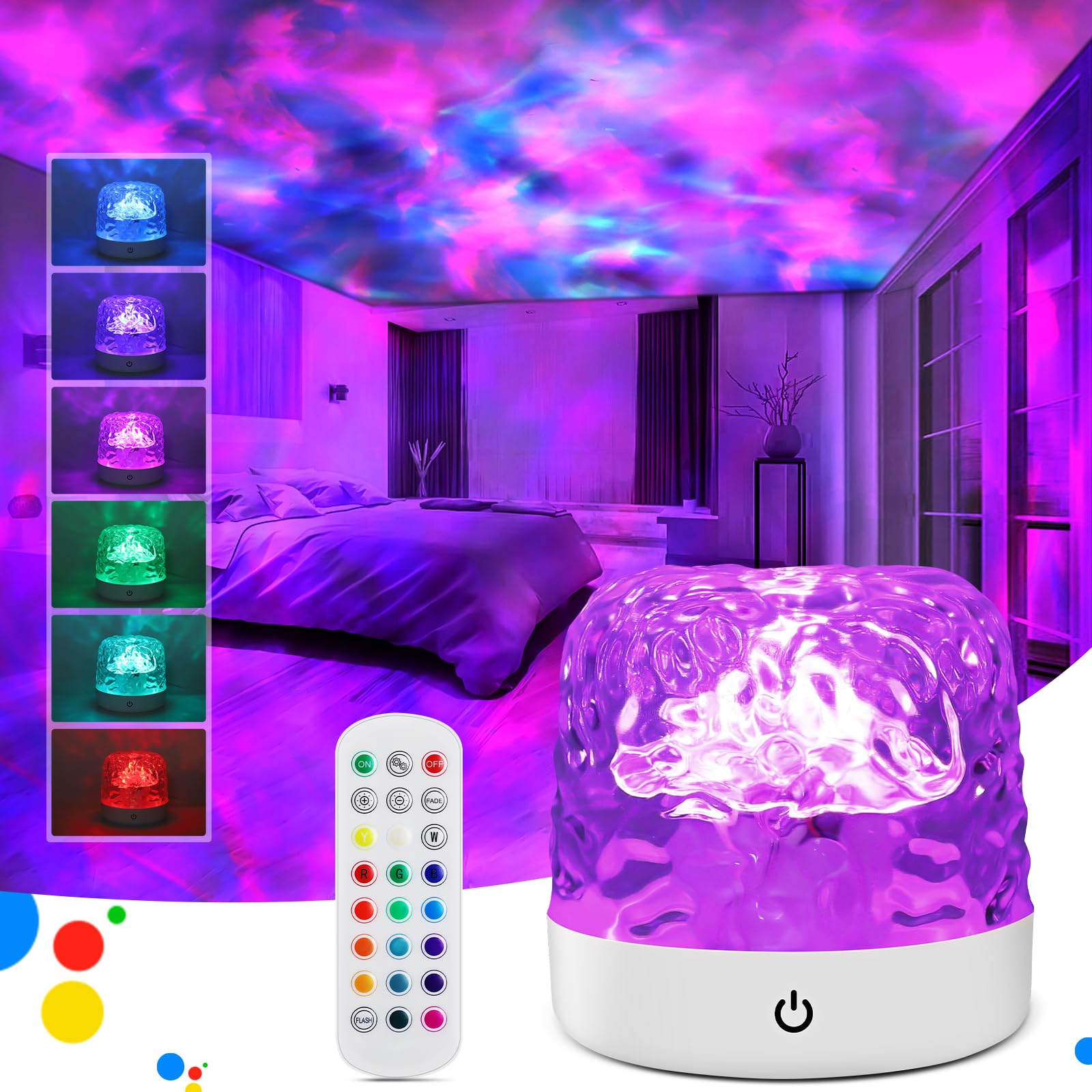 JIAWEN Galaxy Projector Light, Star Projector Night Light with 16 ...